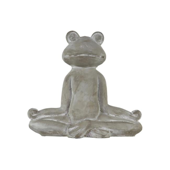 Cement Meditating Frog Figurine in Lotus Position, Gray - Walmart.com