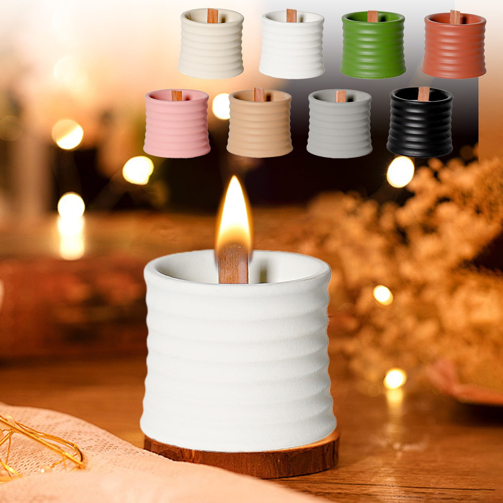 Cement Meteorite Candle Cup | Flameless Crystal Container | Romantic ...