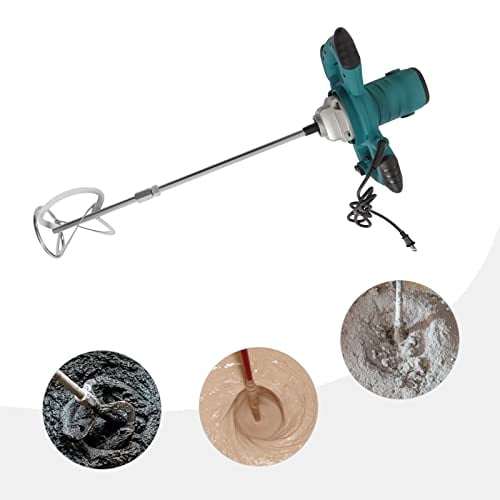 Cement Mixer, 1800W Electric Mortar Mixer Portable Plaster Mixer, 6 ...