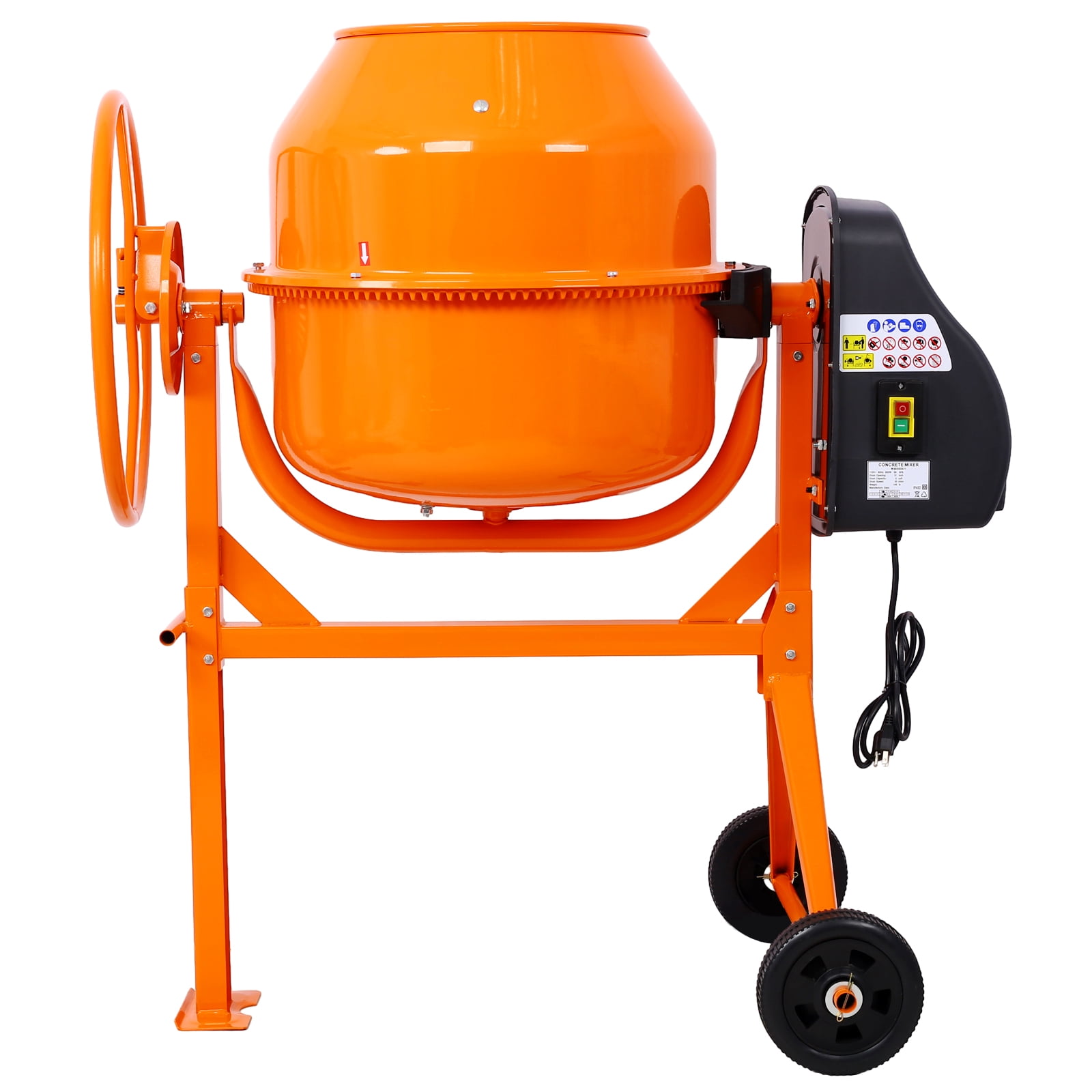 Cement Mixer,5 Cu. Ft Electric Concrete Mixer Machine, 650W AC Motor ...