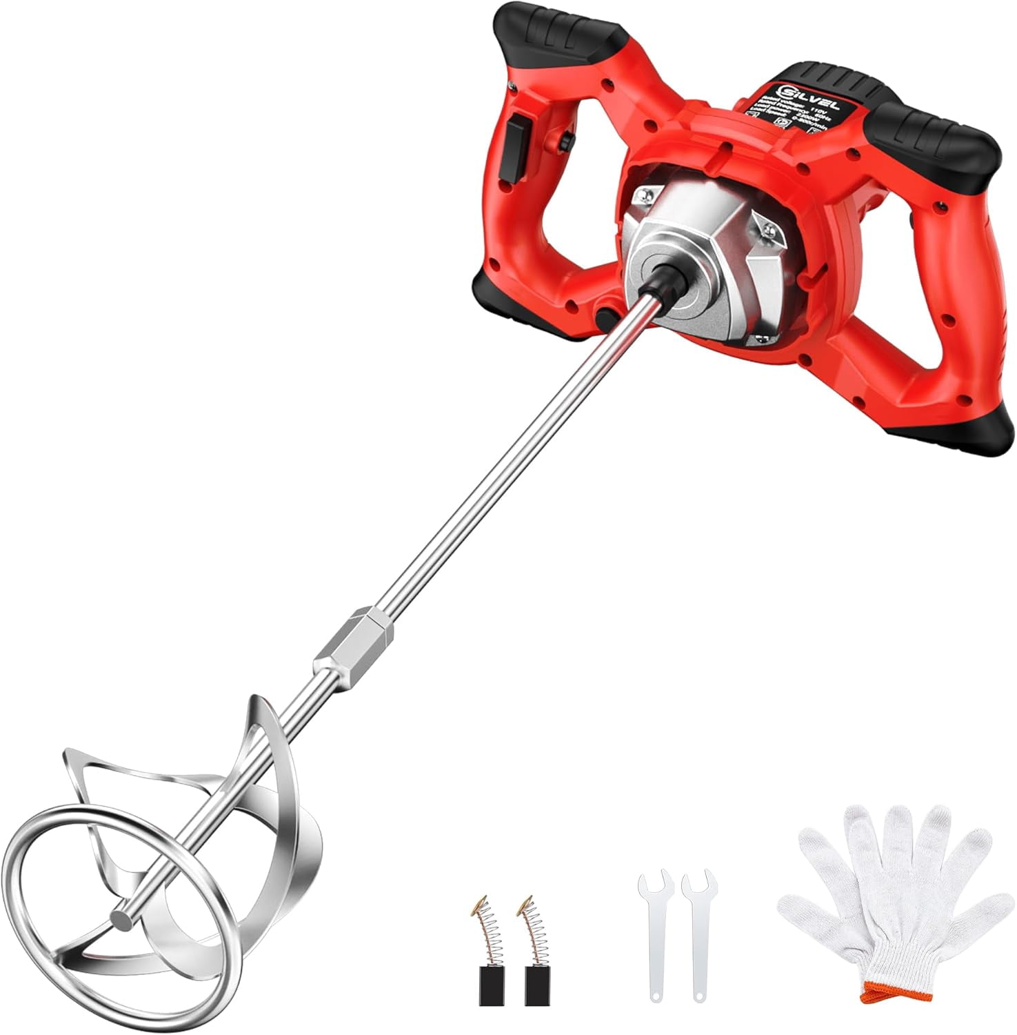 Cement Mixer, Max 2300W Electric Concrete Mixer with 6 Adjustable ...