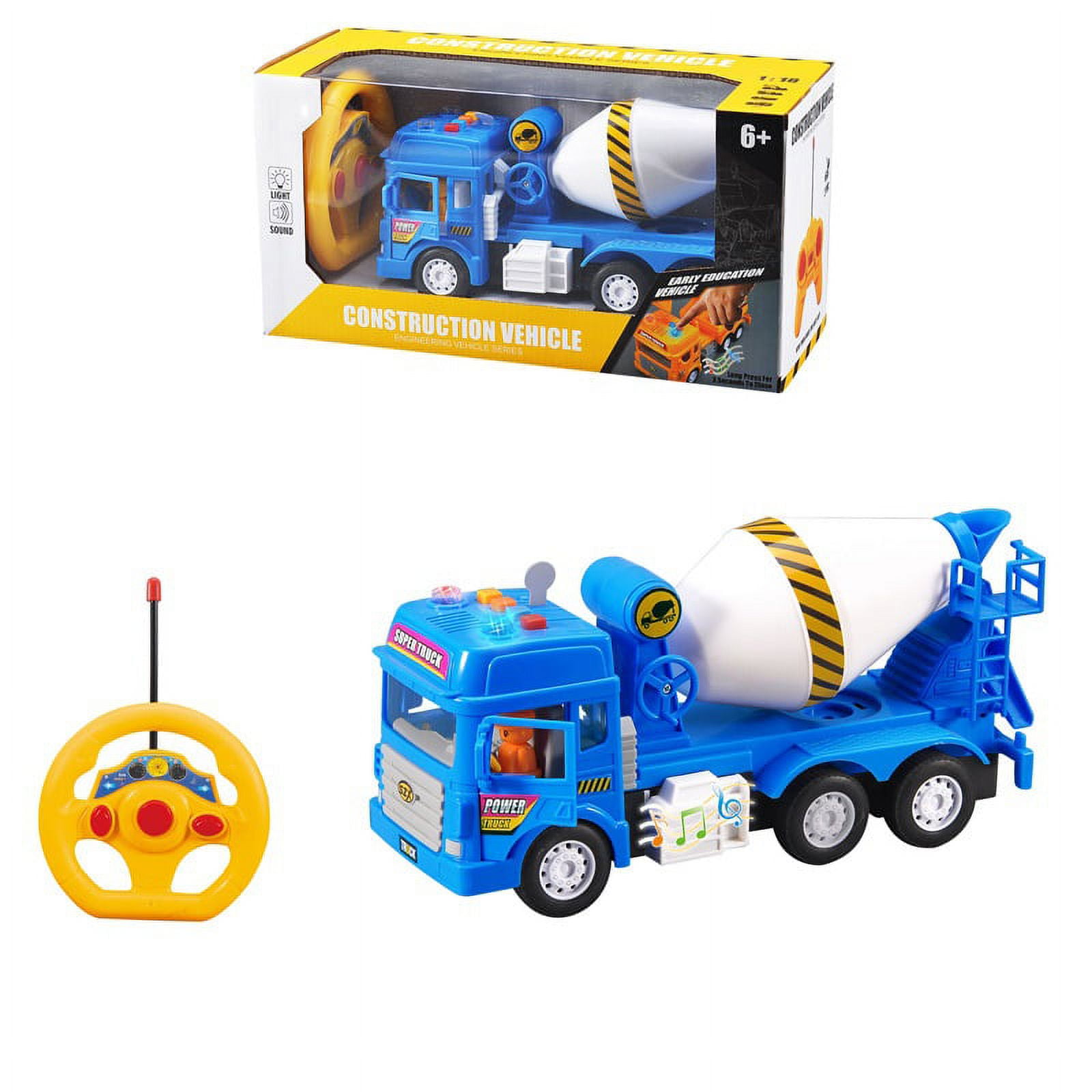 Cement Mixer Truck Toy With Remote Control With Lights And Sound ...