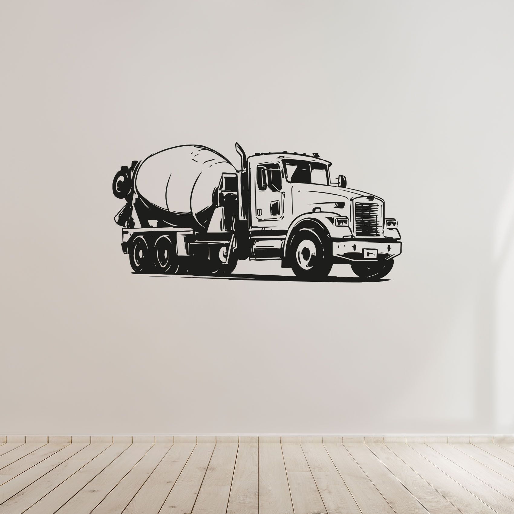 Cement Mixer Truck Trucks Monster Truck Cars Vehicle Wall Sticker Art ...