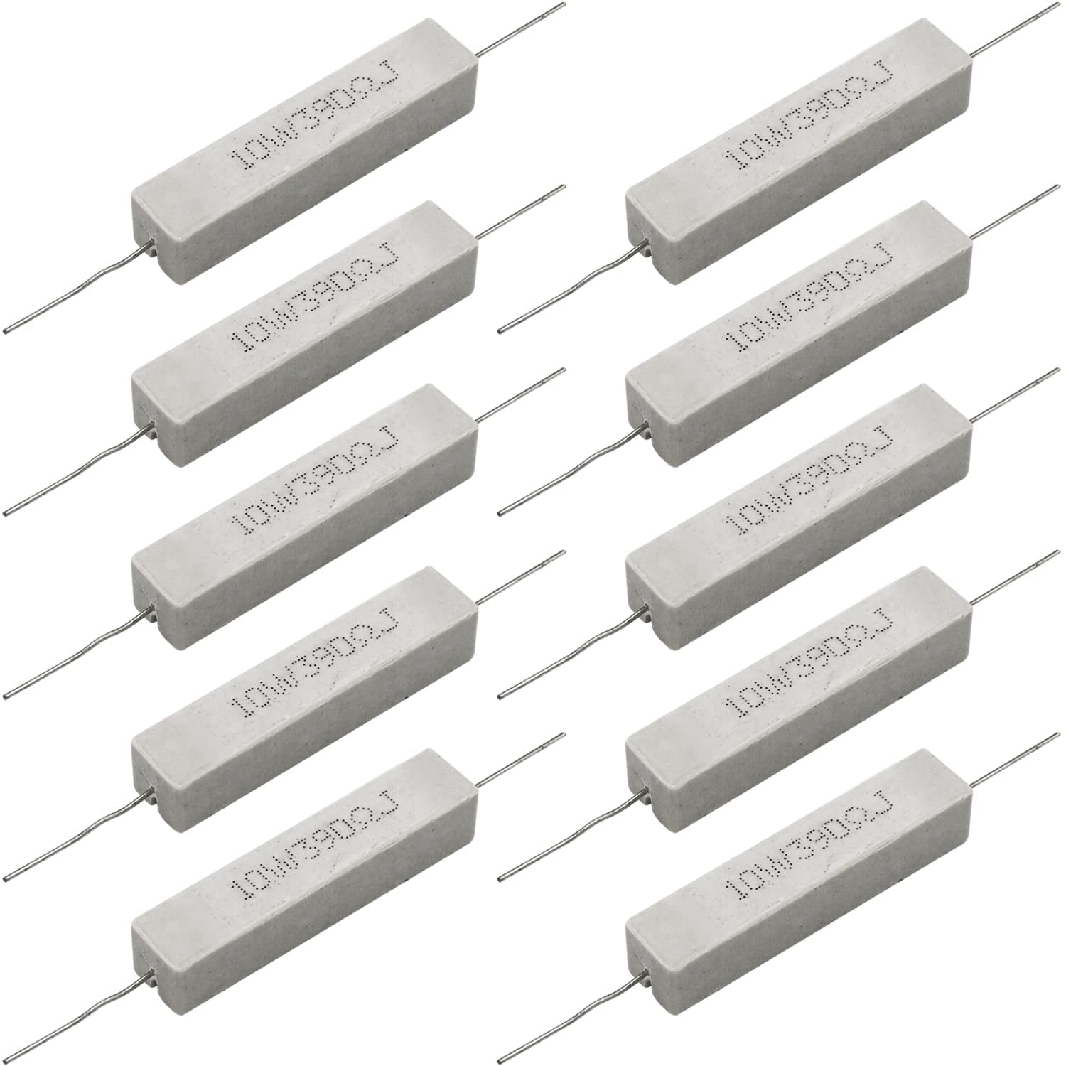 Cement Resistor,10 PCS 10W 8 Ohm 5% Axial Lead Wire Resistor White ...