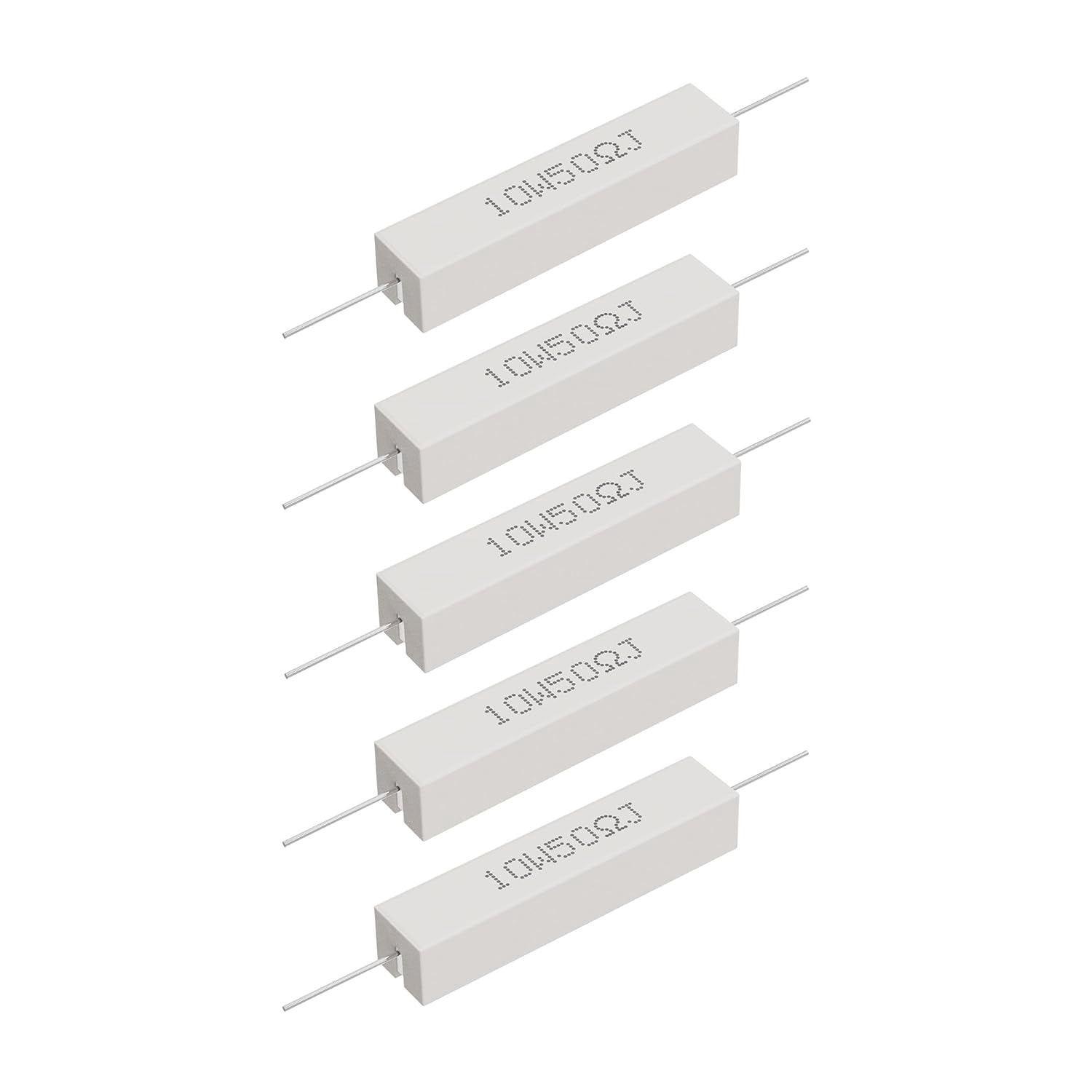 Cement Resistor, 5PCS 10W 22 Ohm 5% Axial Lead Wire Resistor White ...