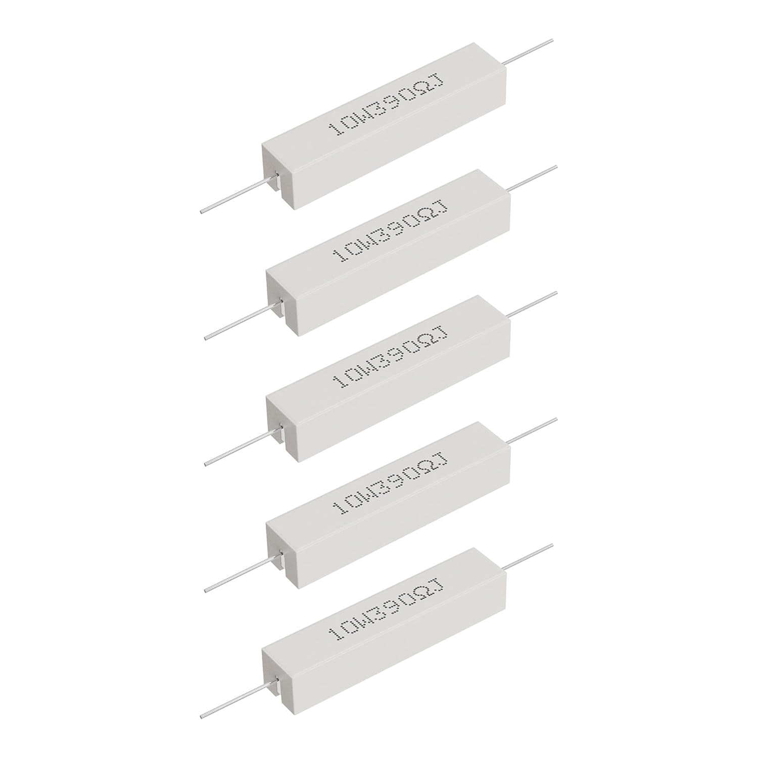 Cement Resistor, 5PCS 10W 22 Ohm 5% Axial Lead Wire Resistor White ...