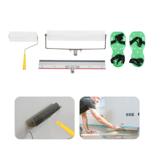 Cement Self-leveling Kit Epoxy Floor Paint Tool Splash Guard 22" Spiked ...