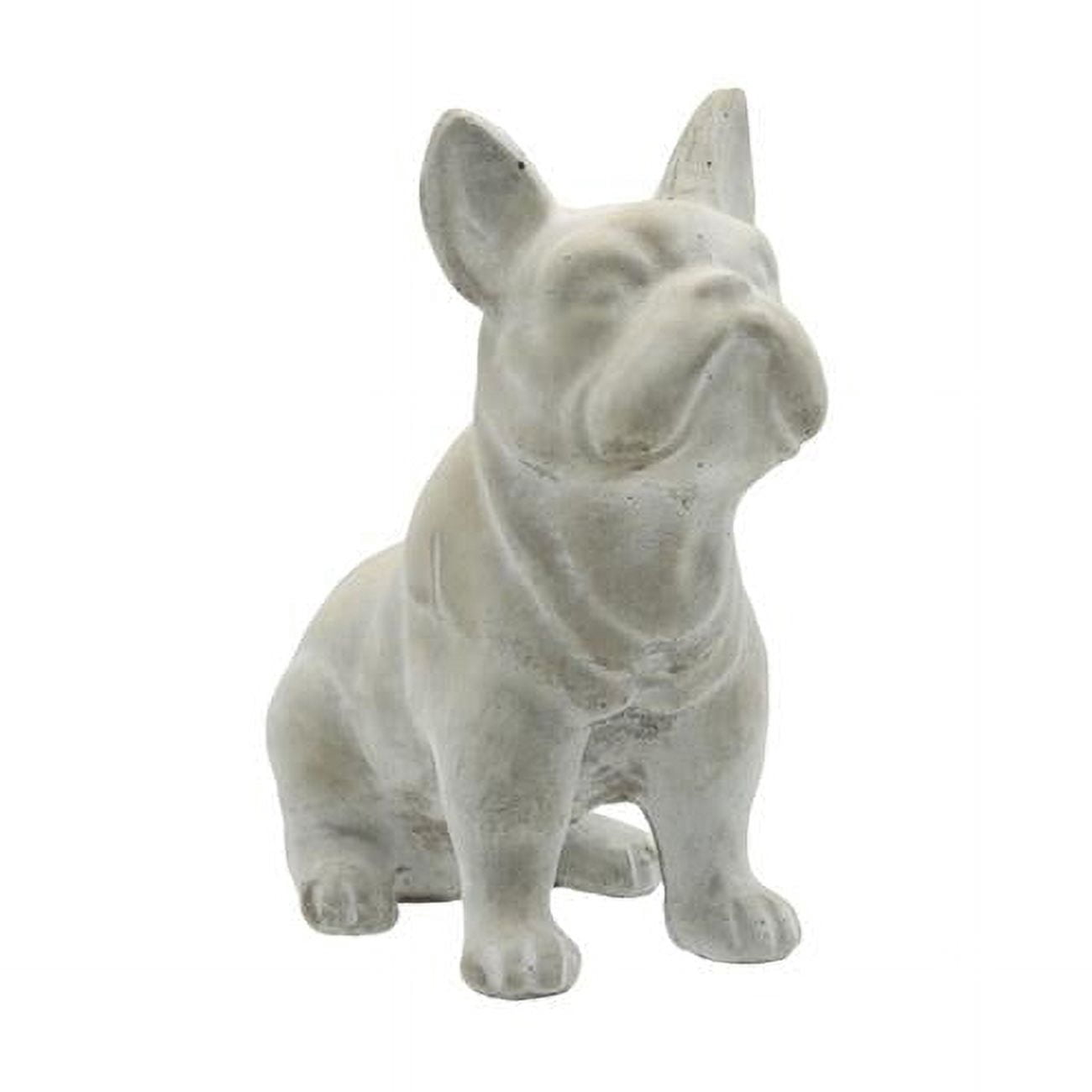 Cement Sitting French Bulldog Statue, Washed Gray - Walmart.com