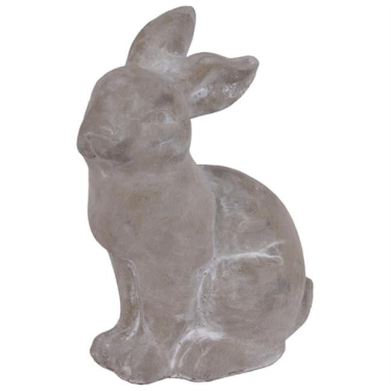 Cement Sitting Rabbit Figurine, Gray - Walmart.com