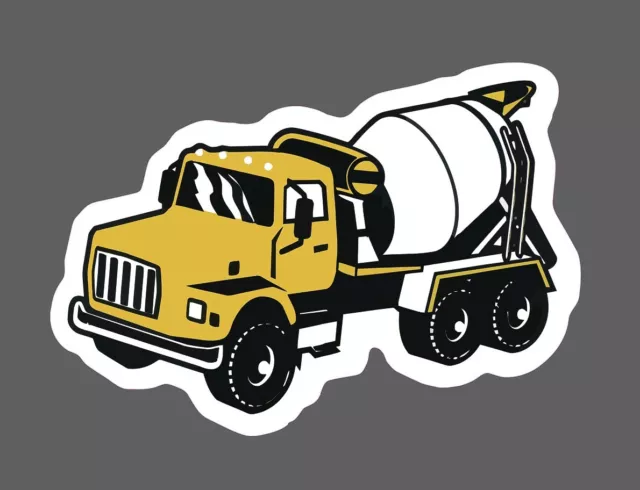 Cement Truck Sticker Construction Waterproof Sticker Phone Decal Water ...