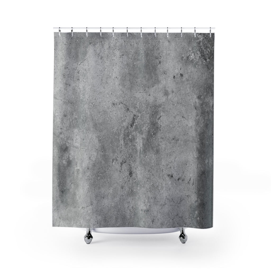 Cement Wall Texture Premium 71"x74" Waterproof Shower Curtain for ...