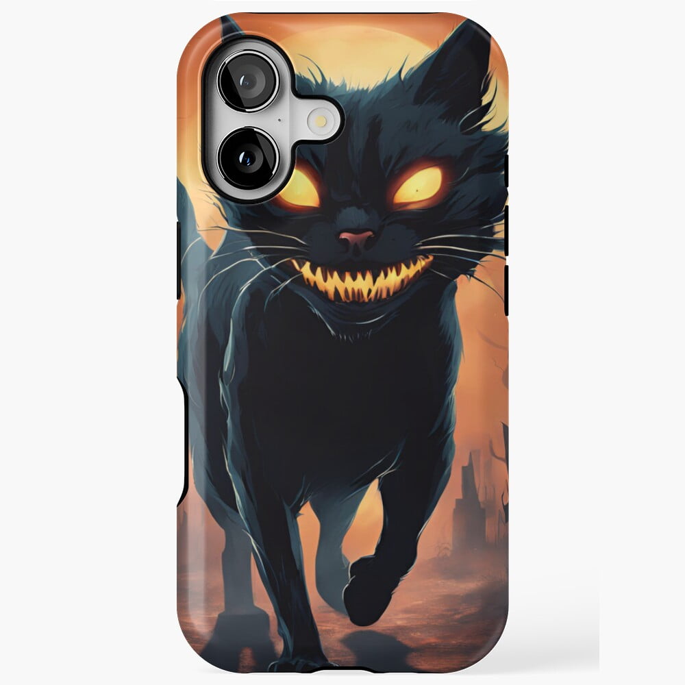 Cemetary Cat Creepy Graveyard Compatible Phone Case for iPhone 11–17 ...