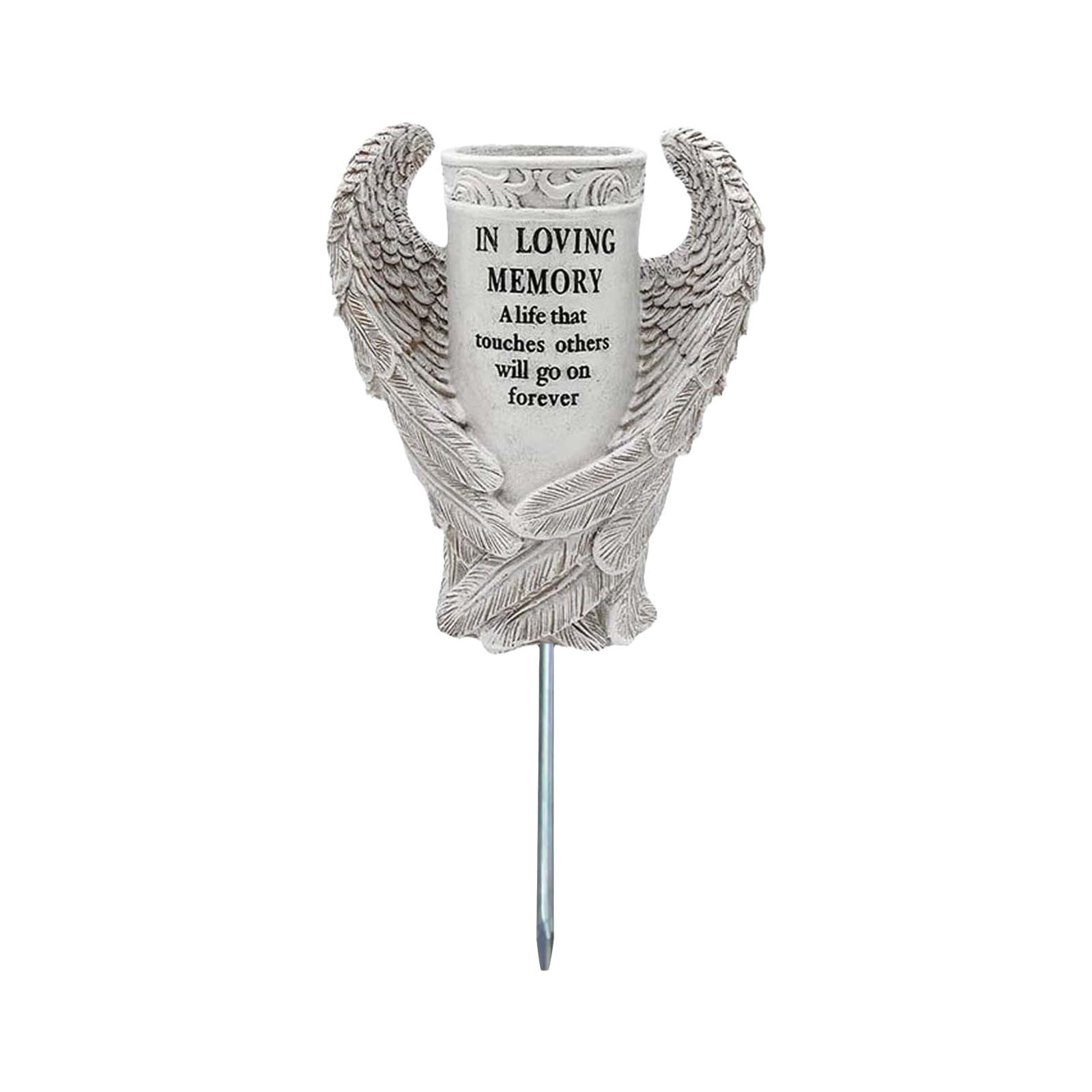 Cemetery Decorative Vase, Angel Wing Garden Arrangement And Memorial ...