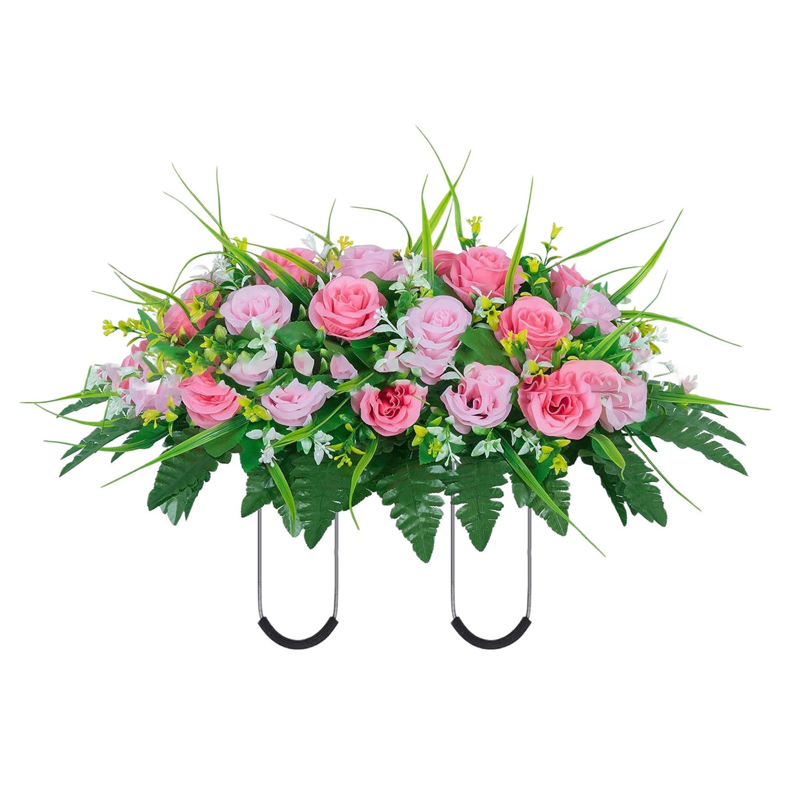 Cemetery Flower Saddle Outdoor Decorations - Non-Fading Rose ...
