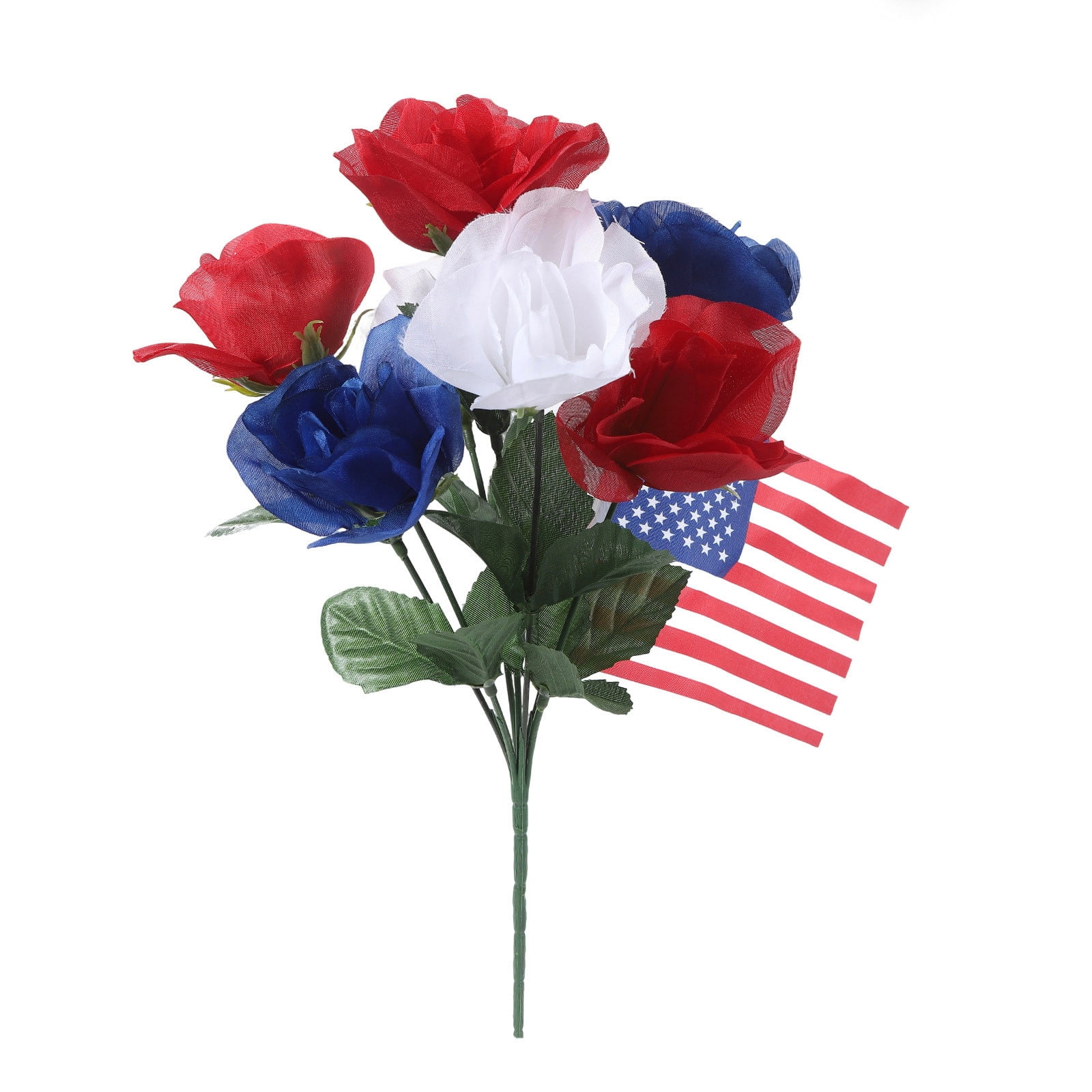 Cemetery Flowers for Grave Memorial Day Decorations, Red White and Blue ...