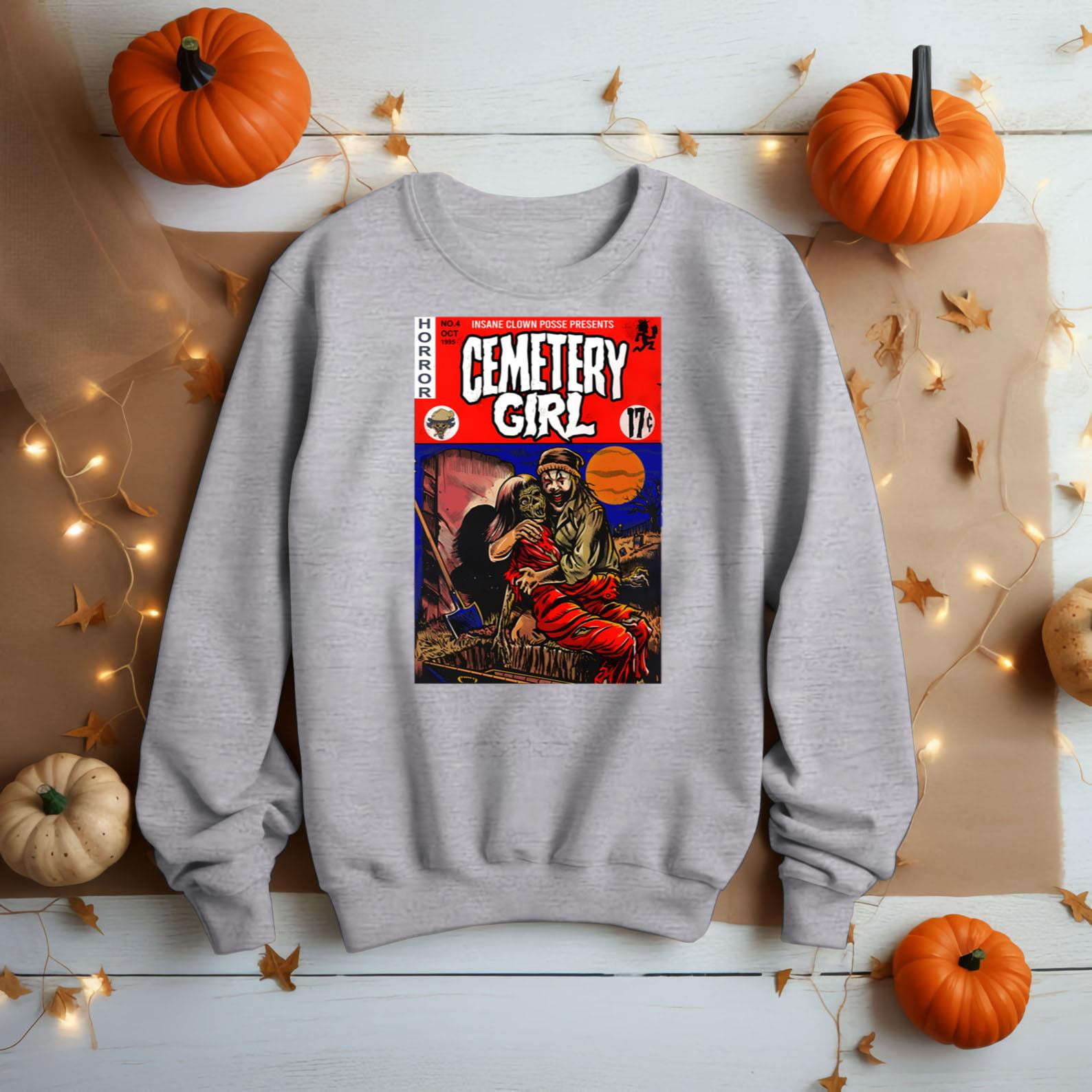 Cemetery Girl Shirt – Gothic Horrorcore Graphic Tee for Halloween New ...