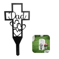 Cemetery Memorial Cross Stake for Parents, Metal Cross Garden ...