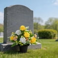 Cemetery Memorial Flowers Artificial Potted Plant Funeral Decor Fake ...