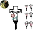 Cemetery Memorial Signs Metal Cross Stake 1Pcs For Grave Yard Decor ...