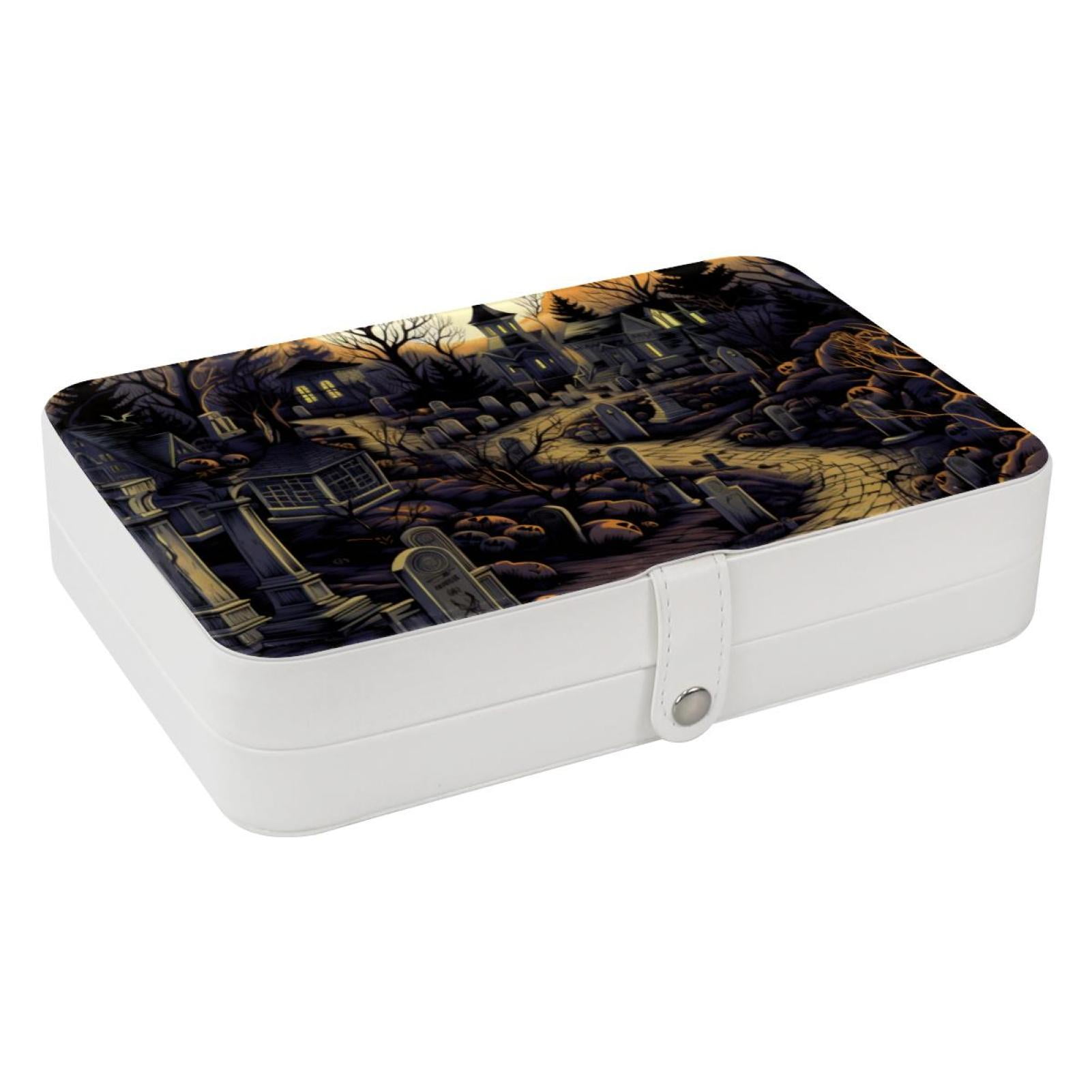 Cemetery PU Leather Jewelry Organizer with Removable Compartment ...