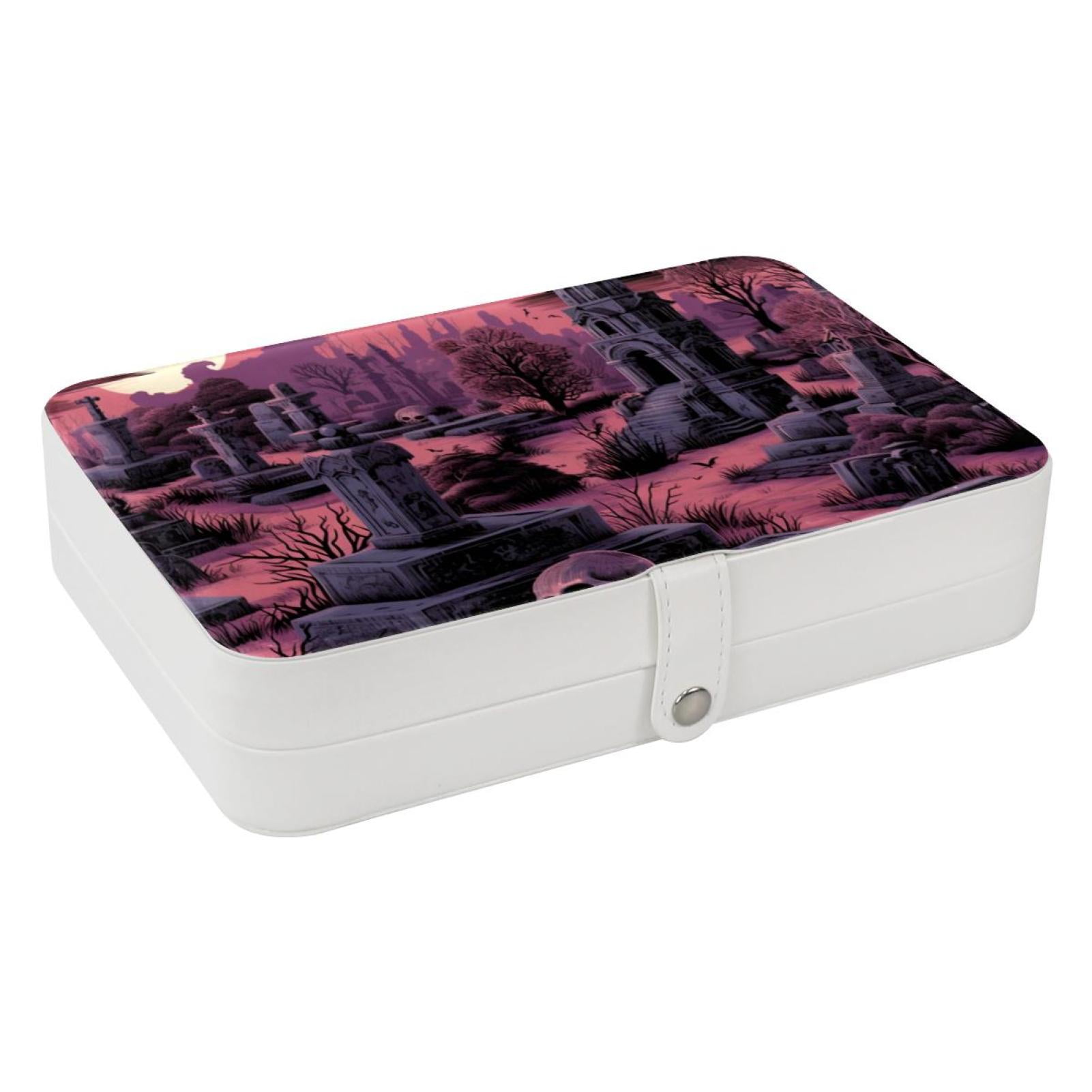 Cemetery Portable PU Leather Organizer Box with Removable Compartment ...