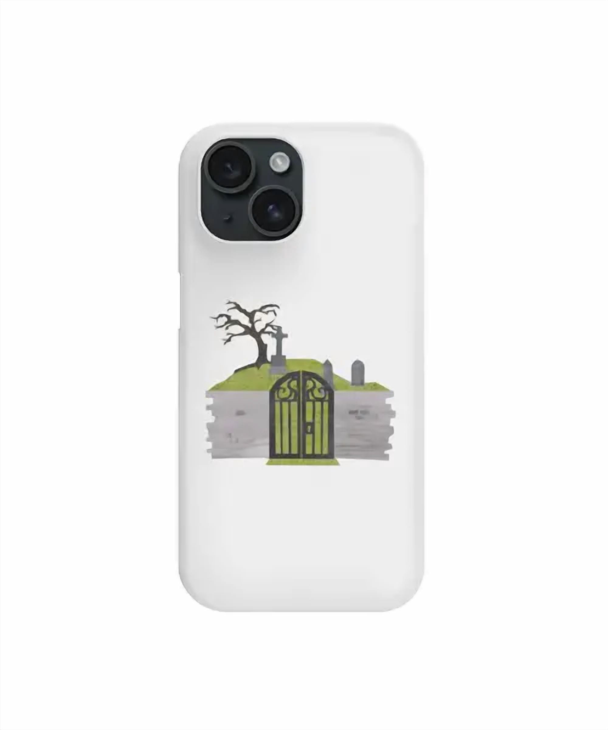 Cemetery Spooky Graveyard Halloween Art Phone Case for iPhone 16 15 14 ...