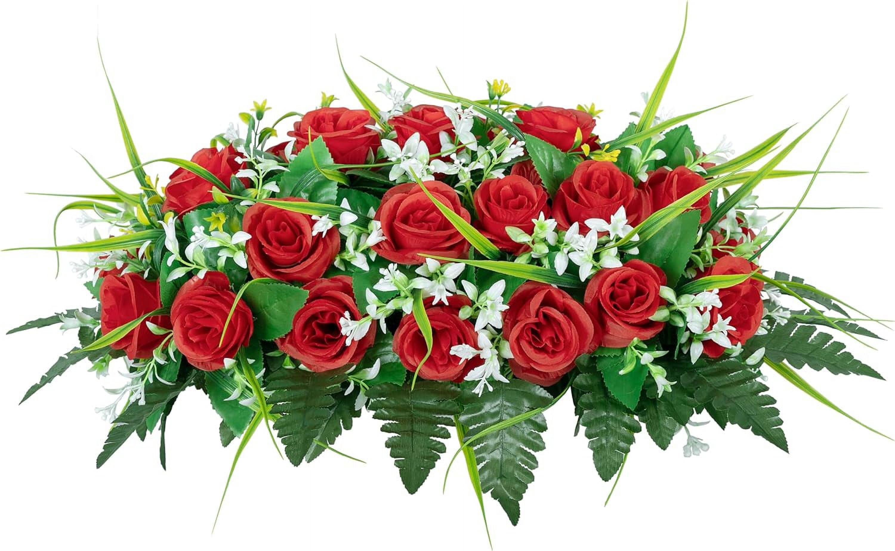Cemetery Tombstone Flower Saddle - Outdoor Grave Decorations - Non ...
