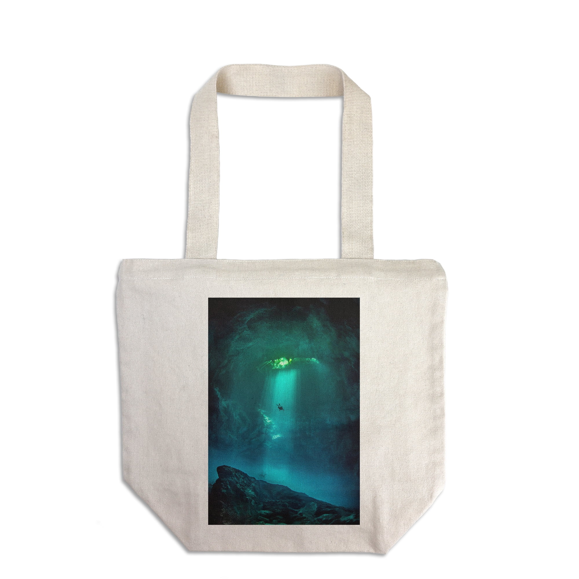 Cenote El Pit, Mexico, Diving Scene (100% Cotton Canvas Reusable Tote ...