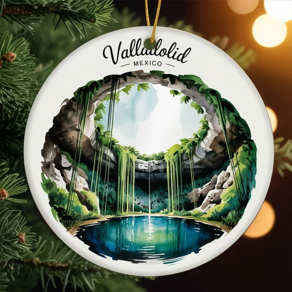 Cenote Ik Kil – Valladolid Mexico, Travel Ornament – Ceramic Ornament ...
