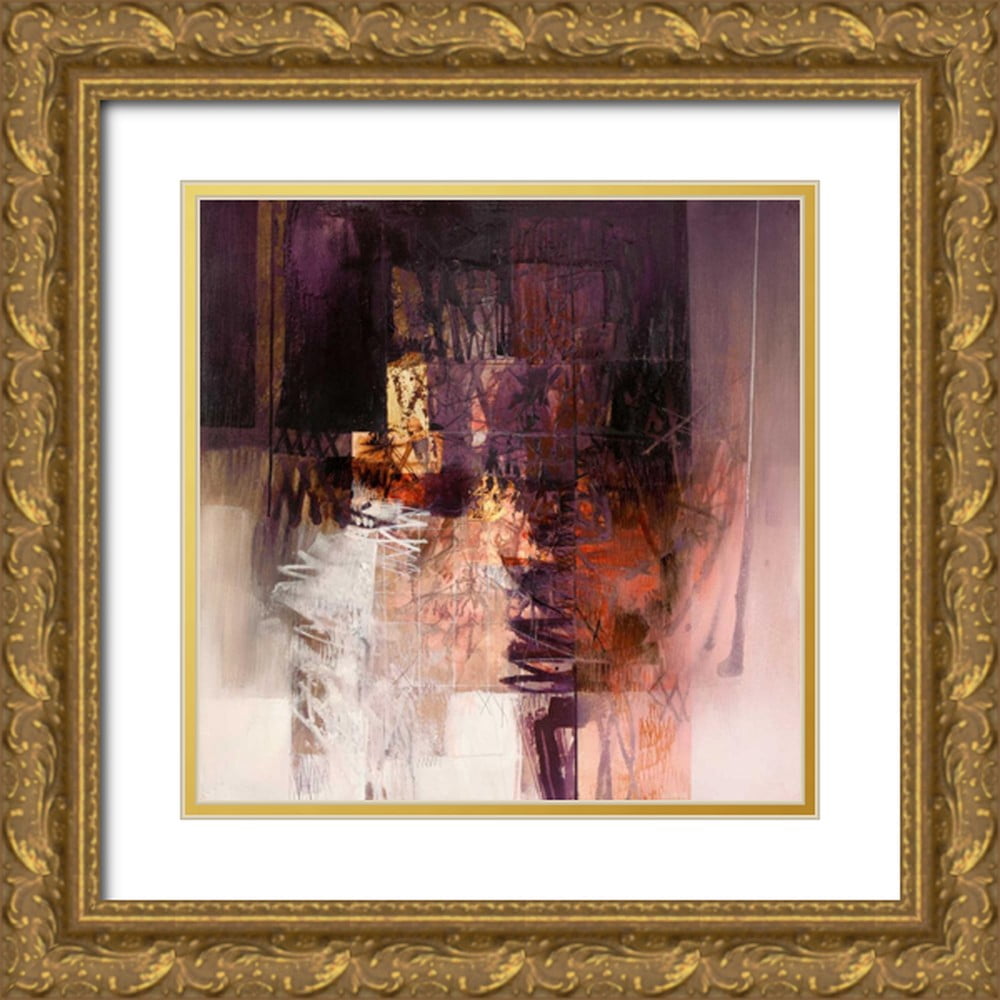 Censini 26x26 Gold Ornate Wood Framed with Double Matting Museum Art ...
