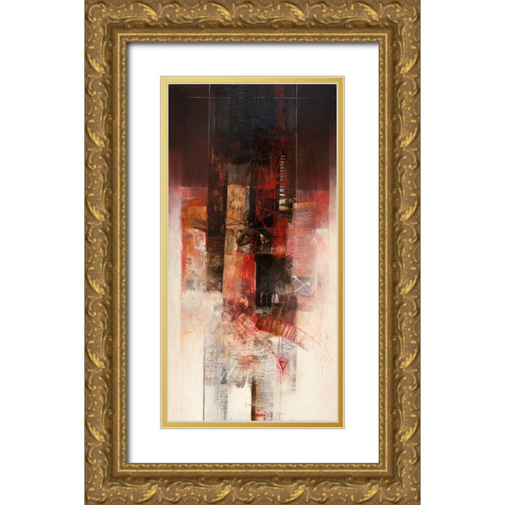 Censini 9x14 Gold Ornate Wood Framed with Double Matting Museum Art ...