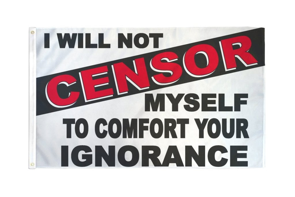 Censor (White) Flag 3x5ft Poly - Walmart.com