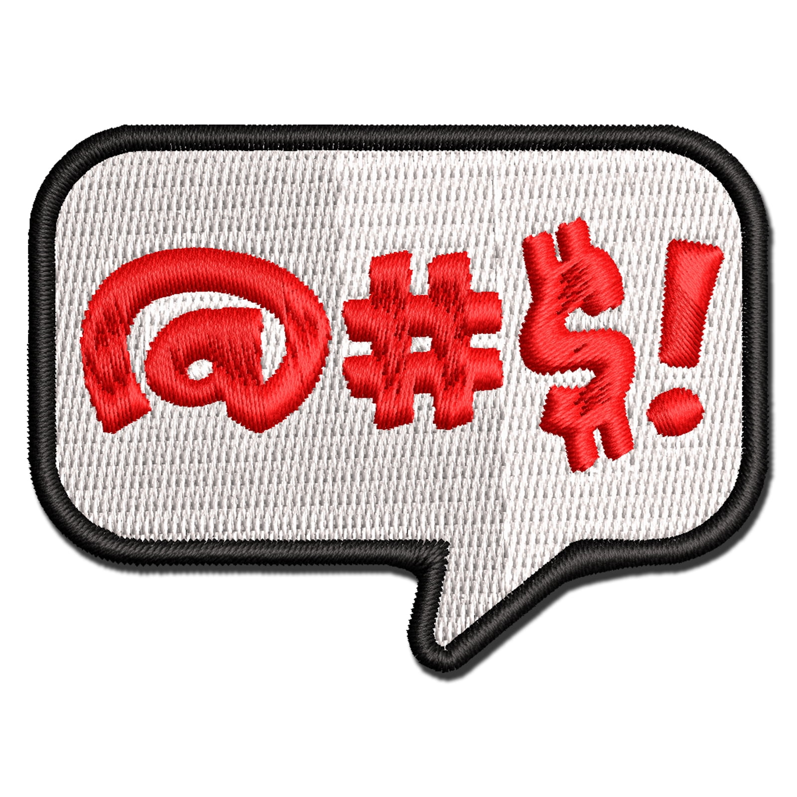 Censored Expletive Curse Bubble Applique Multi-Color Embroidered Hook ...