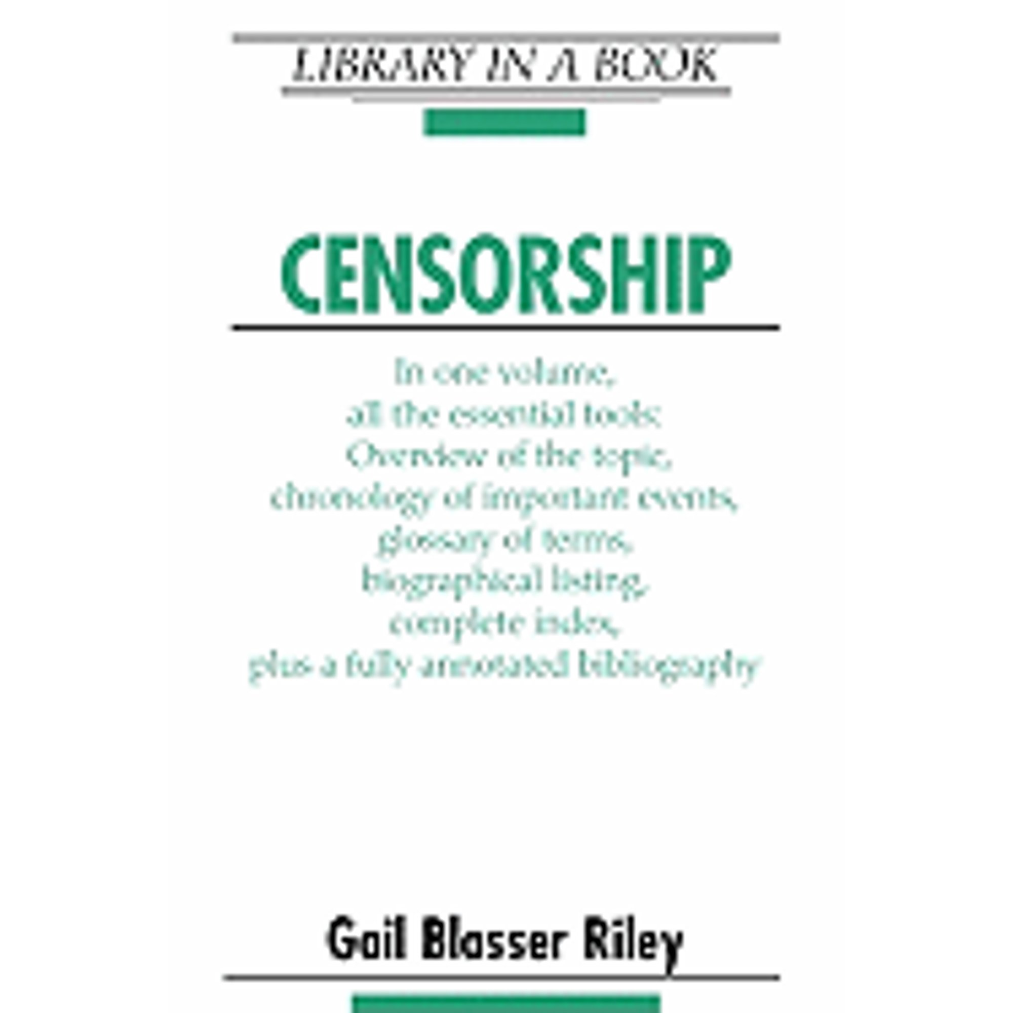 Pre-Owned Censorship (Library in a Book) (Hardcover) 0816033730 ...