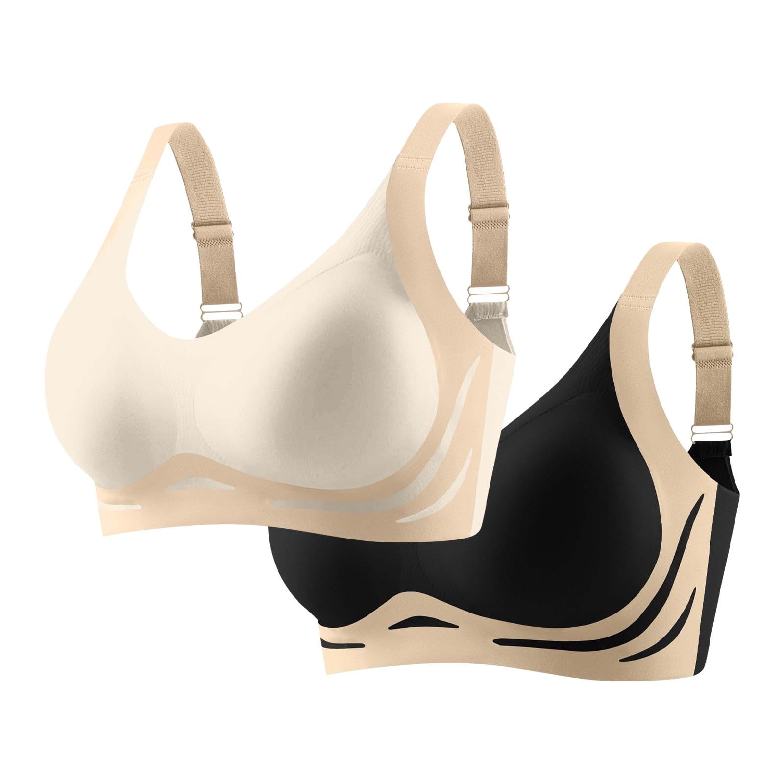 Censtreet 2PCS High Impact Sports Bras for Women,Running Bra Workout ...