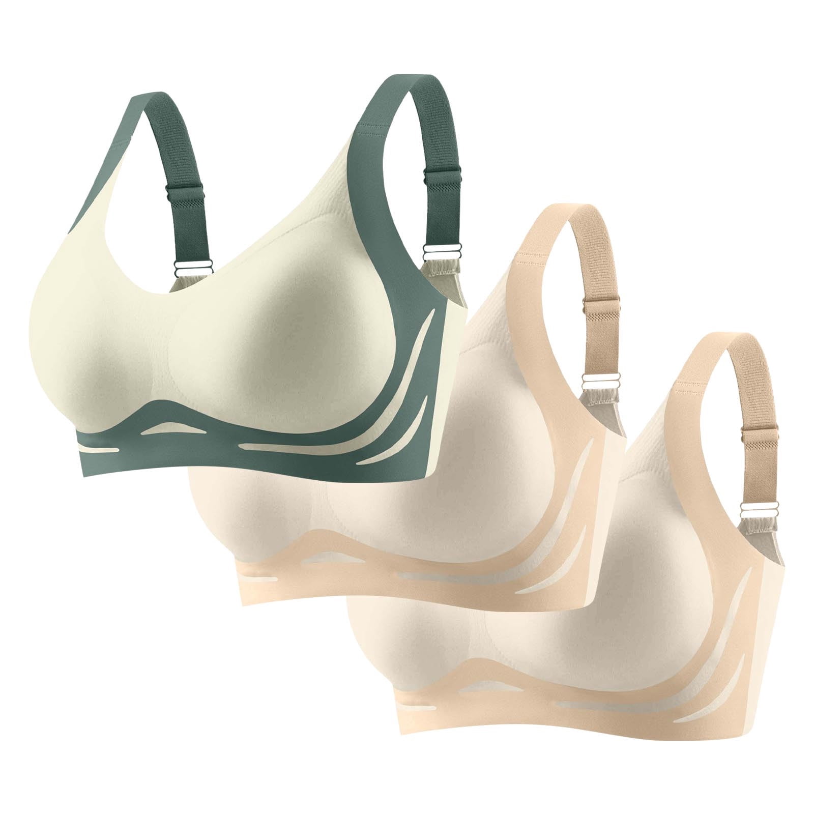 Censtreet 3PCS High Impact Sports Bras for Women,Running Bra Workout ...