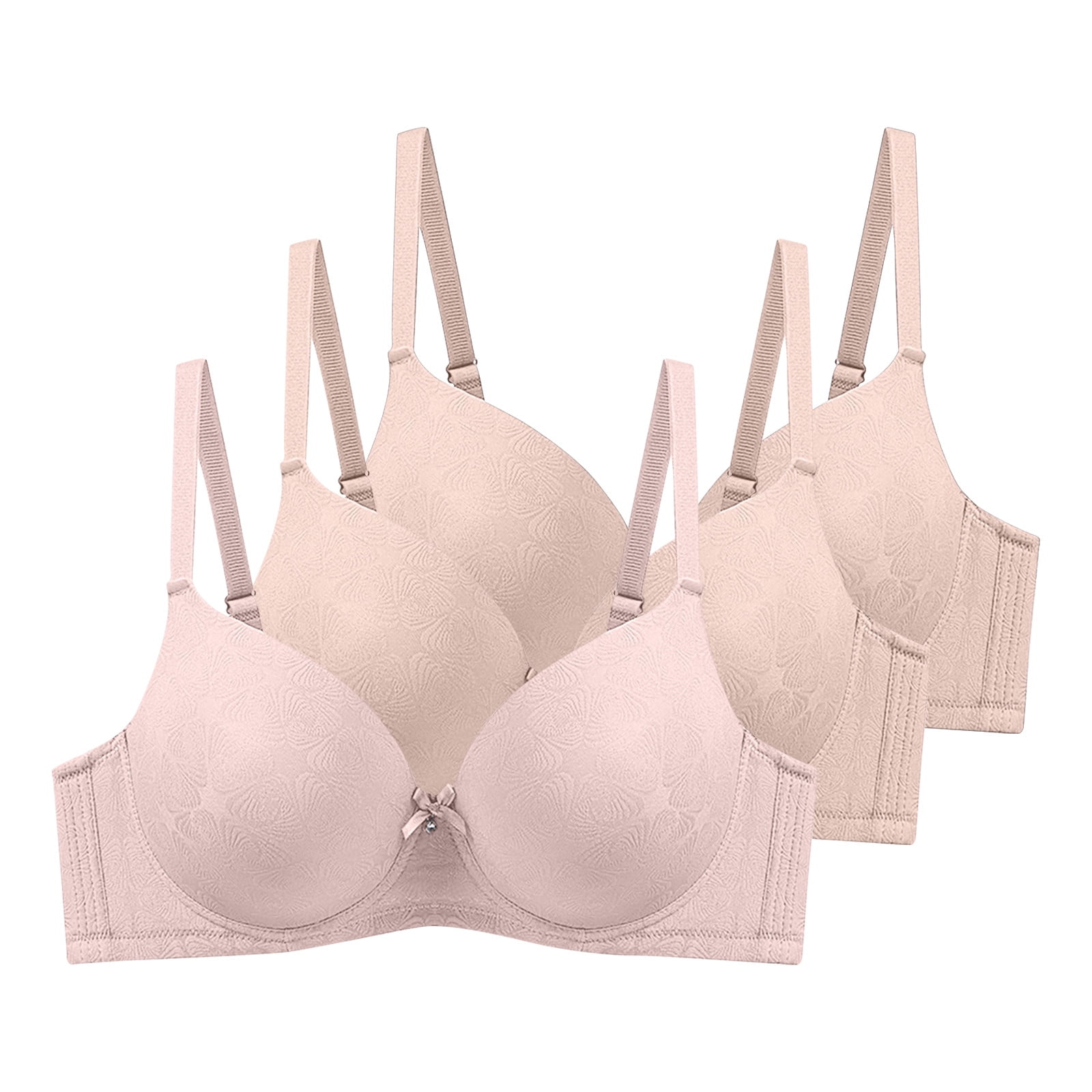 Censtreet 3PCS Wireless Bras for Women Full Coverage Push Up Bra Full ...