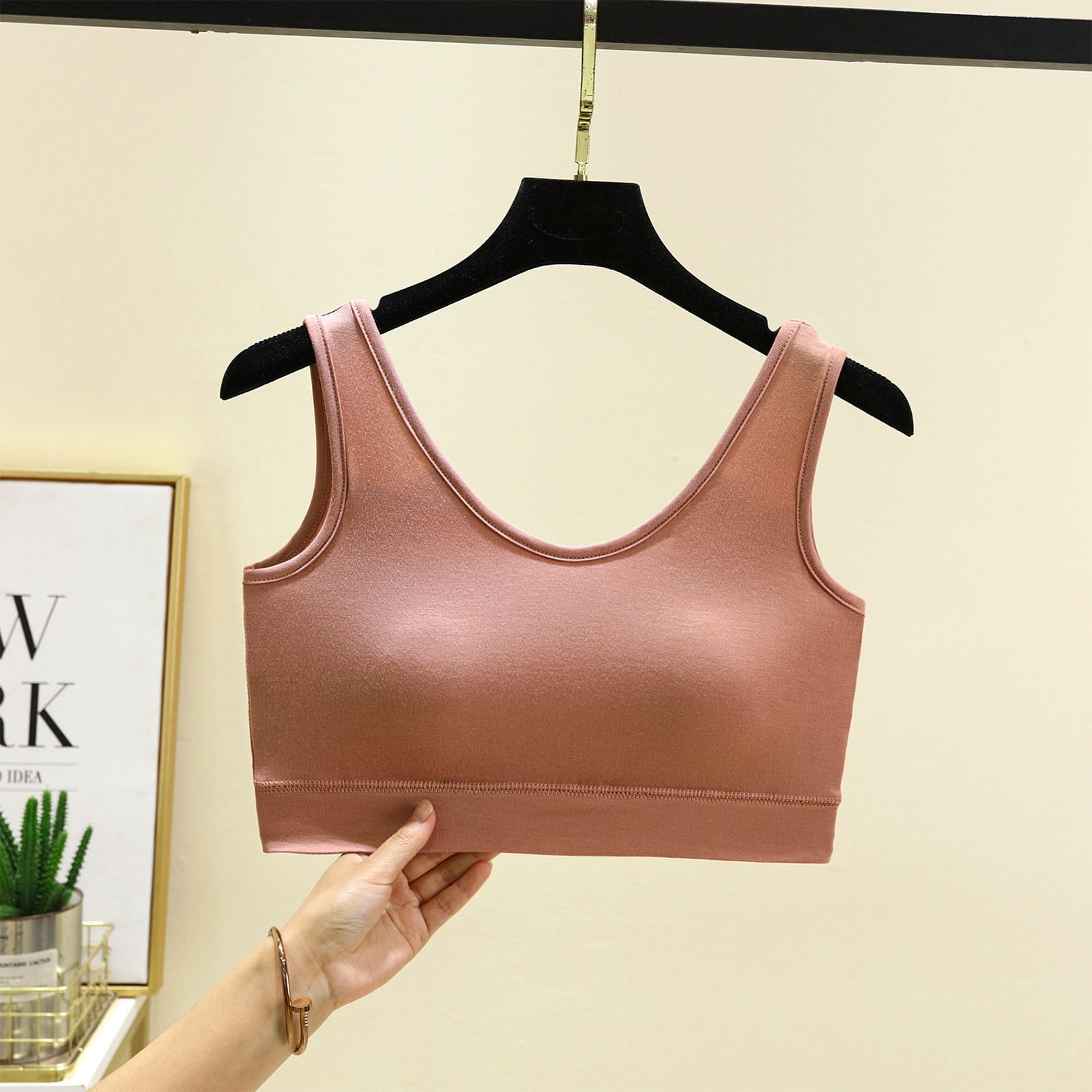 Censtreet Bras for Women No Underwire V Neck Bralettes for Women Cloud ...