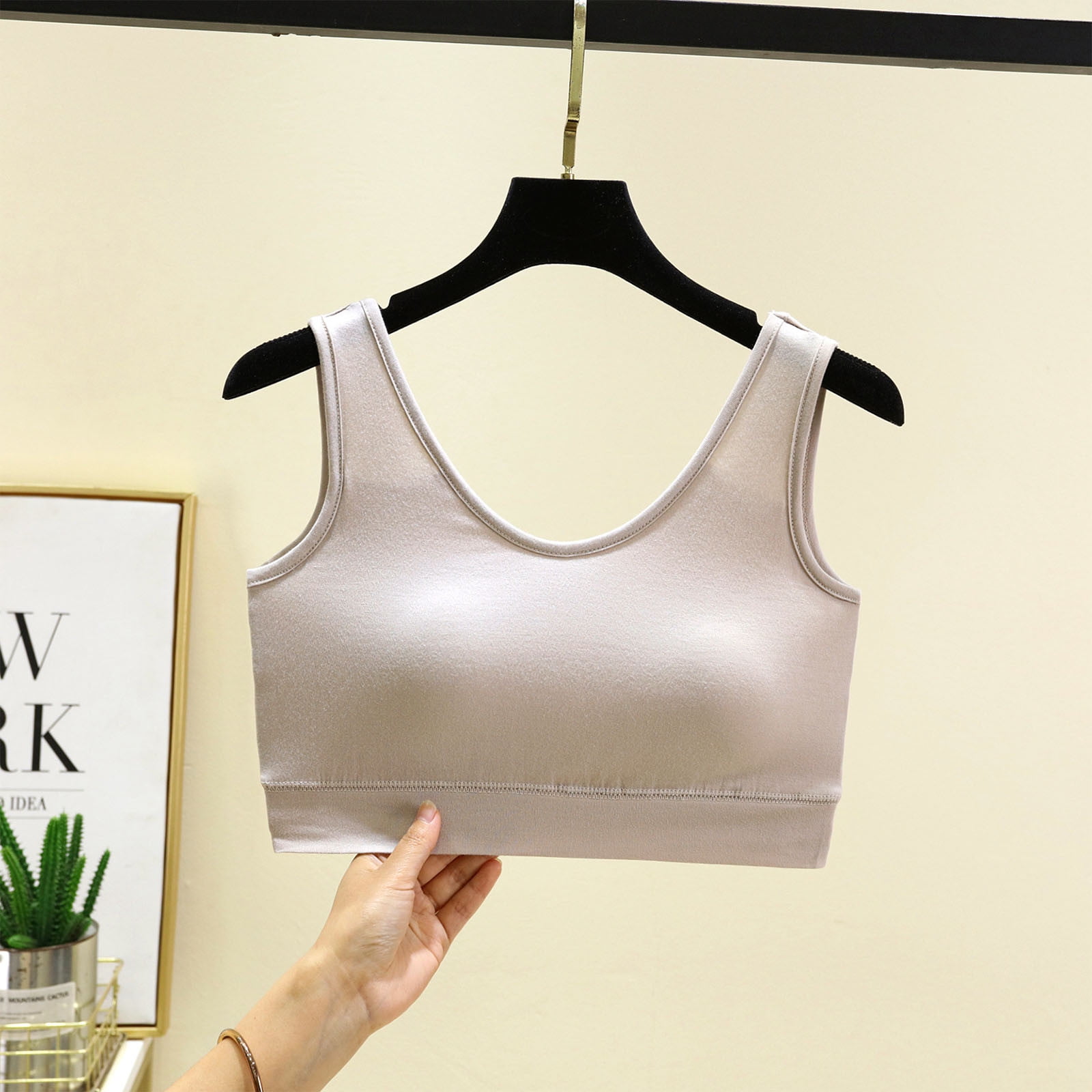 Censtreet Bras for Women No Underwire V Neck Bralettes for Women Cloud ...