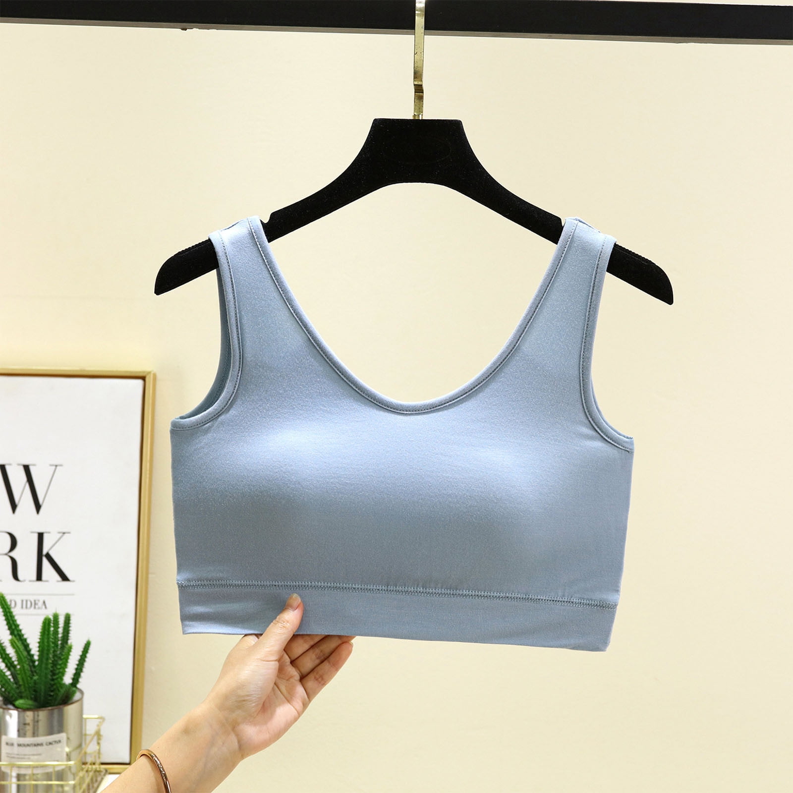 Censtreet Bras for Women No Underwire V Neck Bralettes for Women Cloud ...