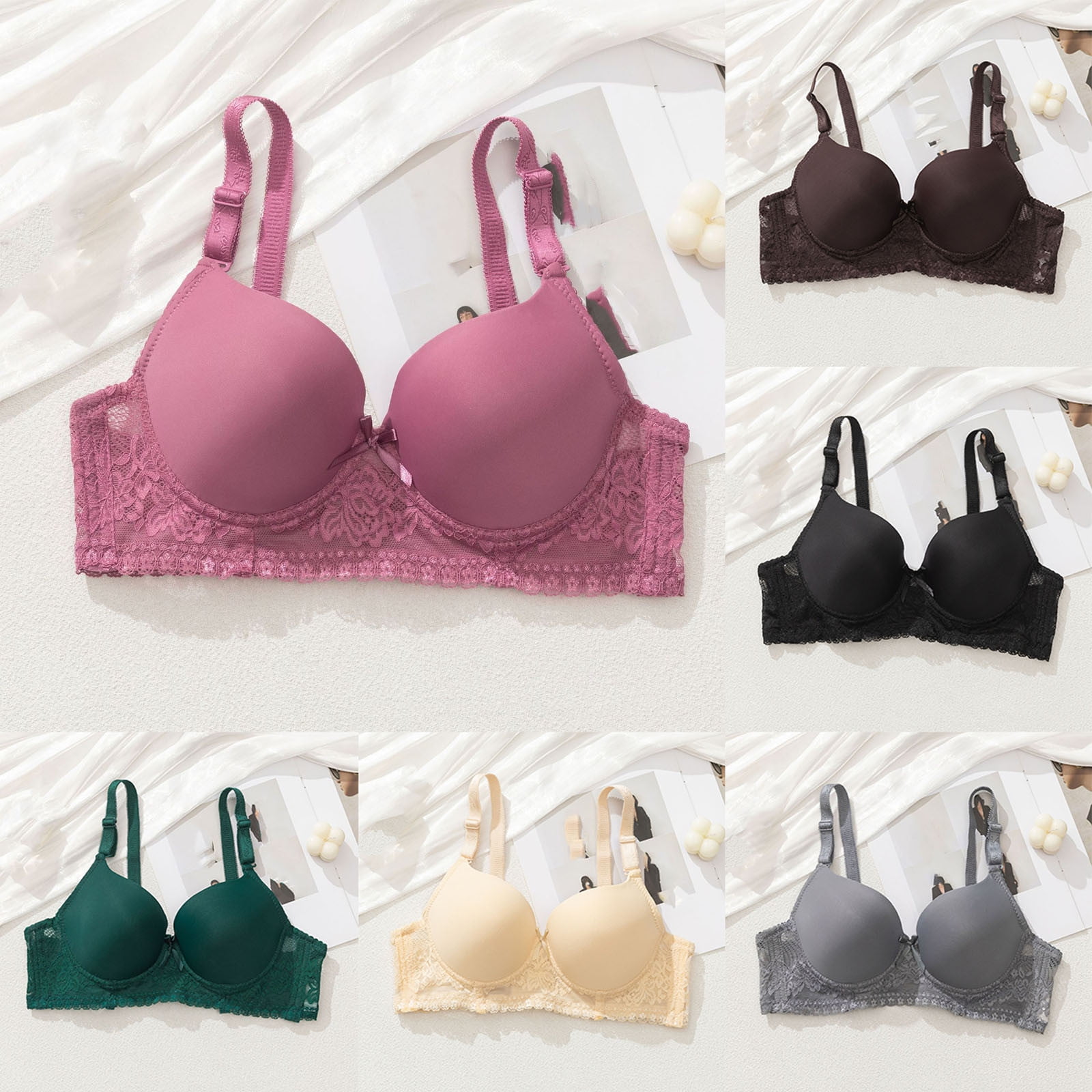 Censtreet Comfortable Seamless Full Coverage Bra for Women Wireless ...