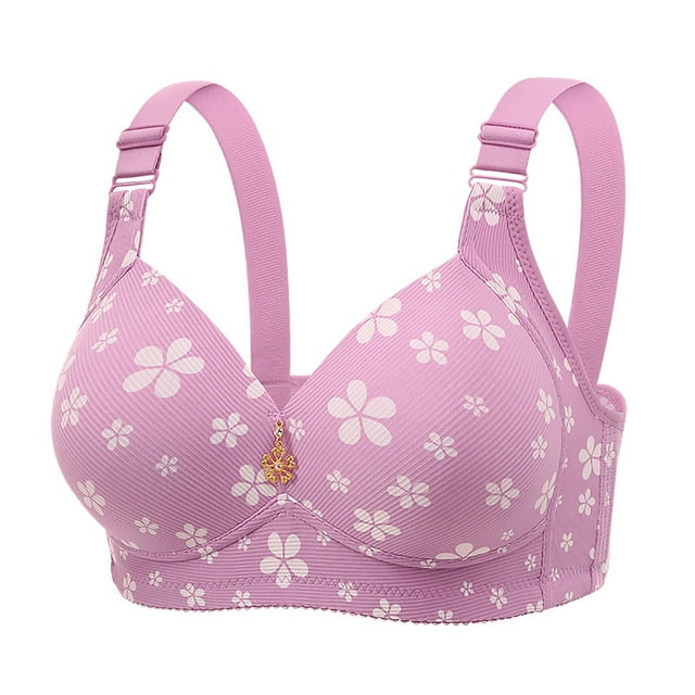 Censtreet Flower Bras for Women No Underwire Front Closure Comfort ...