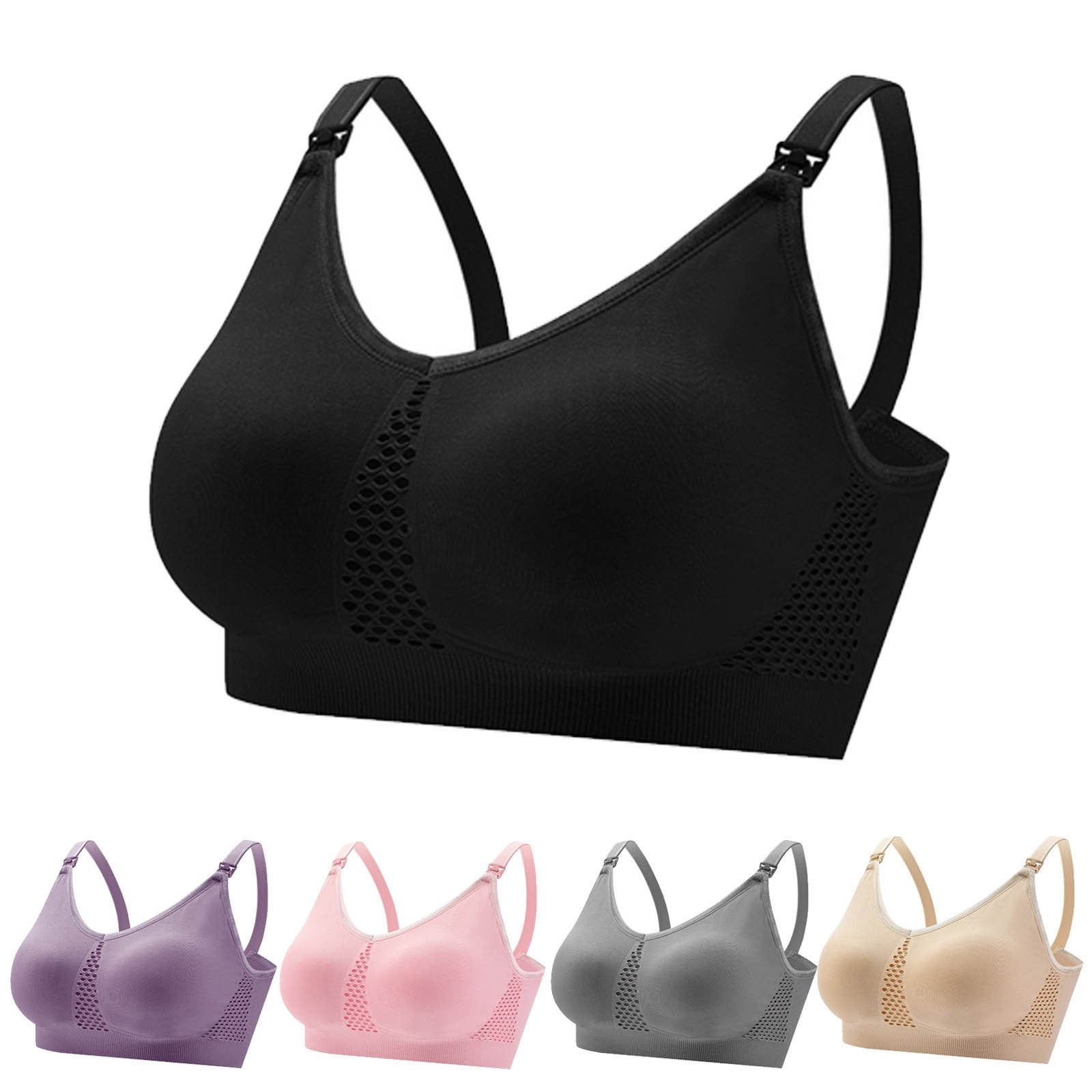 Censtreet Front Closure Bras for Women Wireless Full Coverage ...