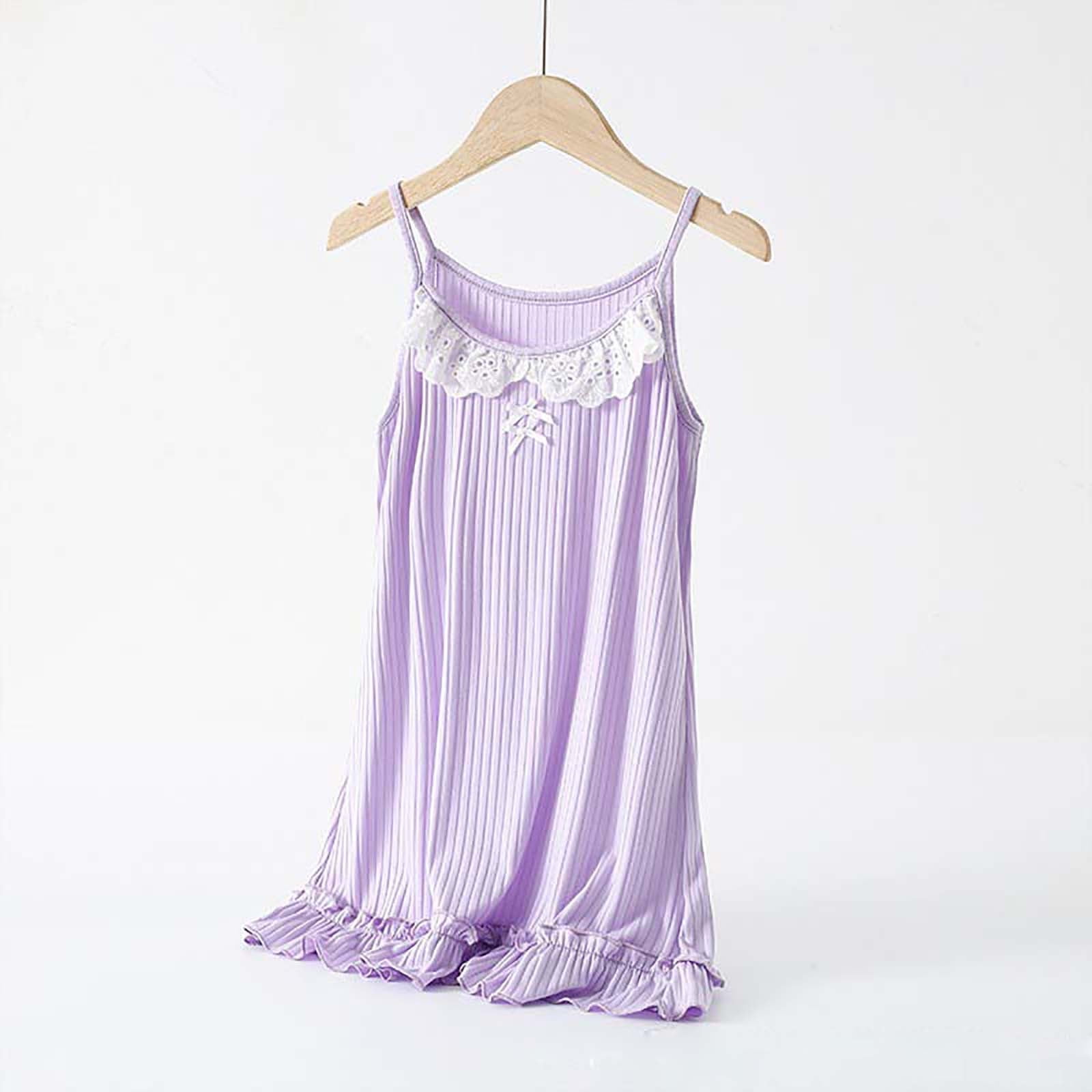 Censtreet Girls Nightgowns Sleepwear Sleeveless Victorian Pajama Dress ...