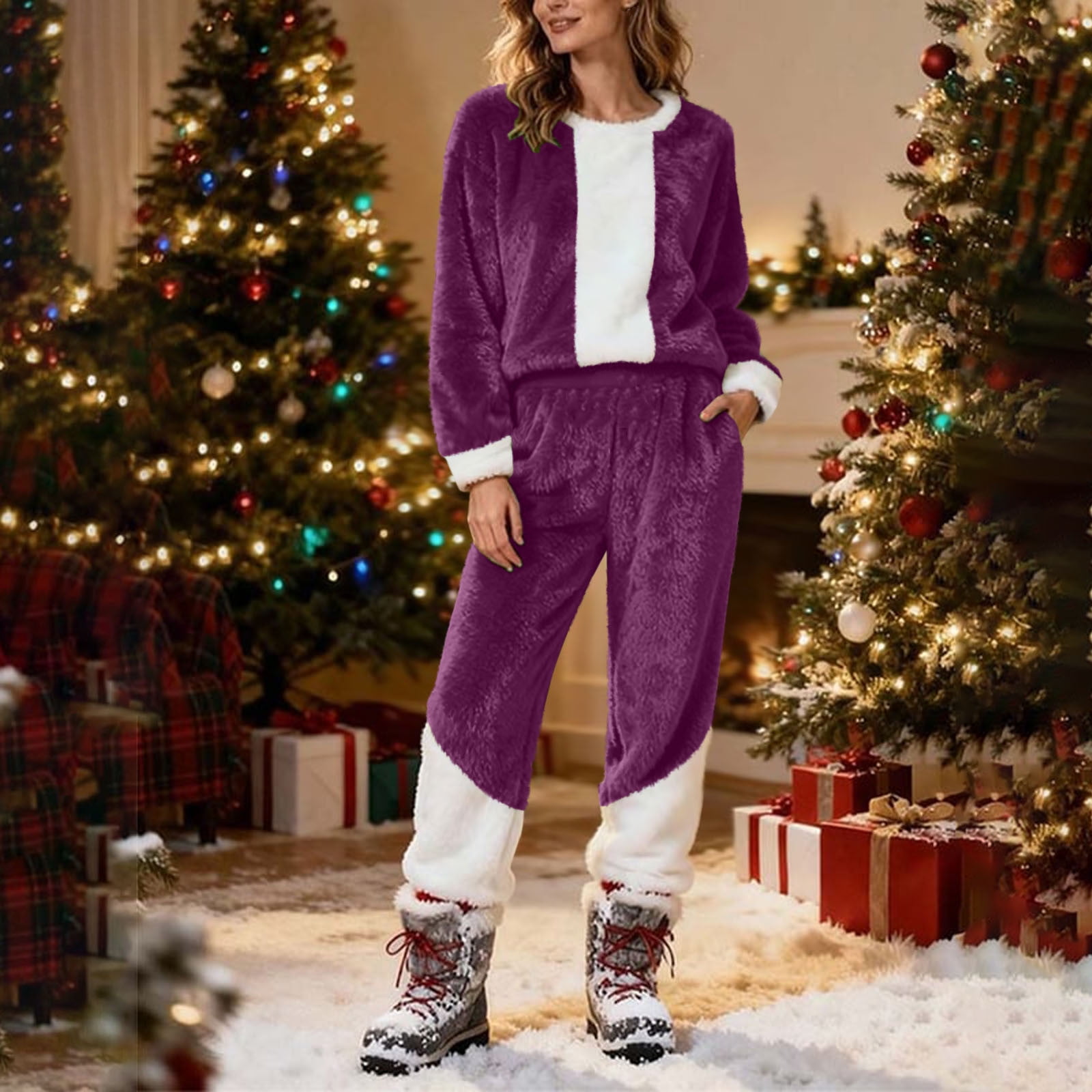 Censtreet Lounge Sets for Women Two Piece Sweaters Pajama Set Fall ...