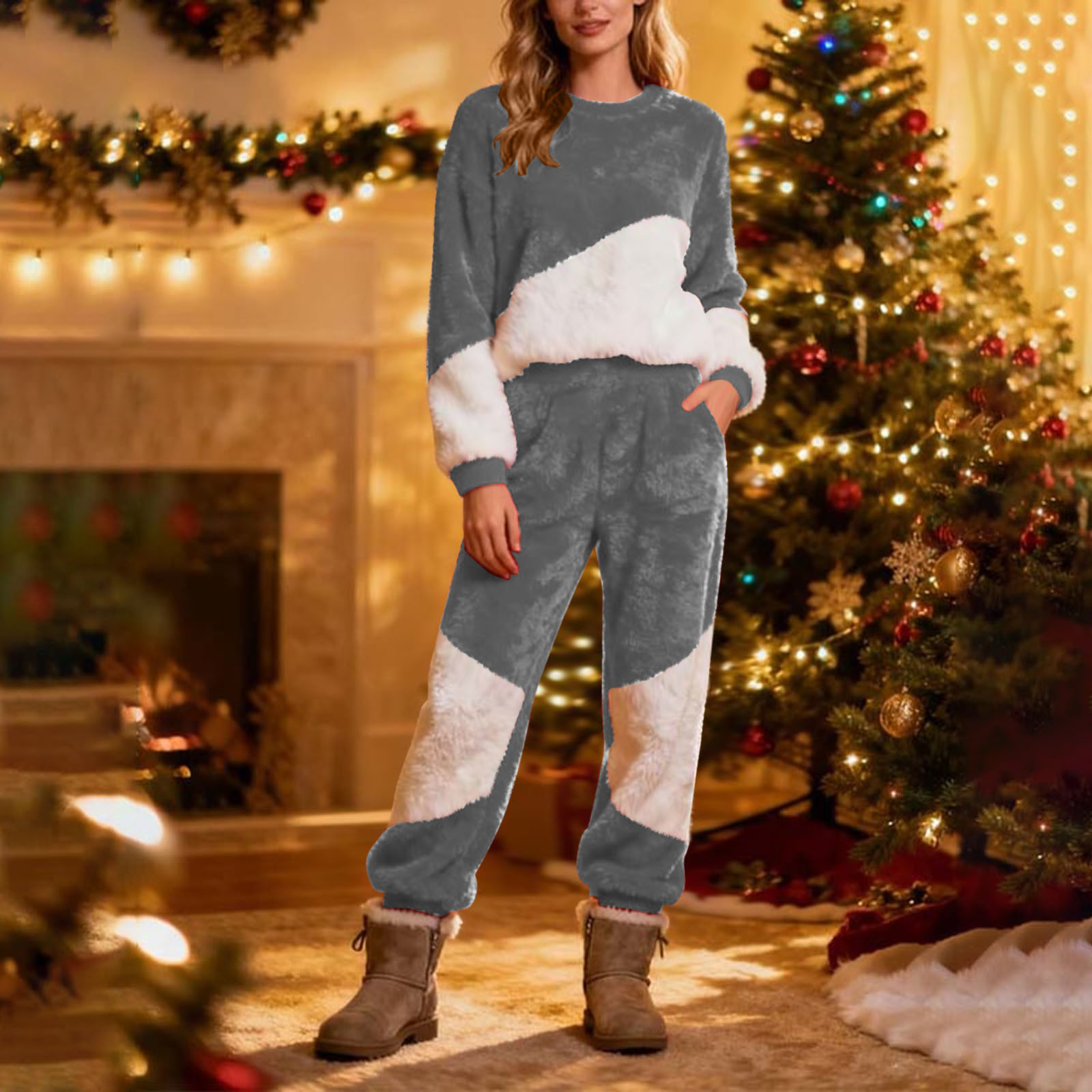 Censtreet Lounge Sets for Women Two Piece Sweaters Pajama Set Fall ...