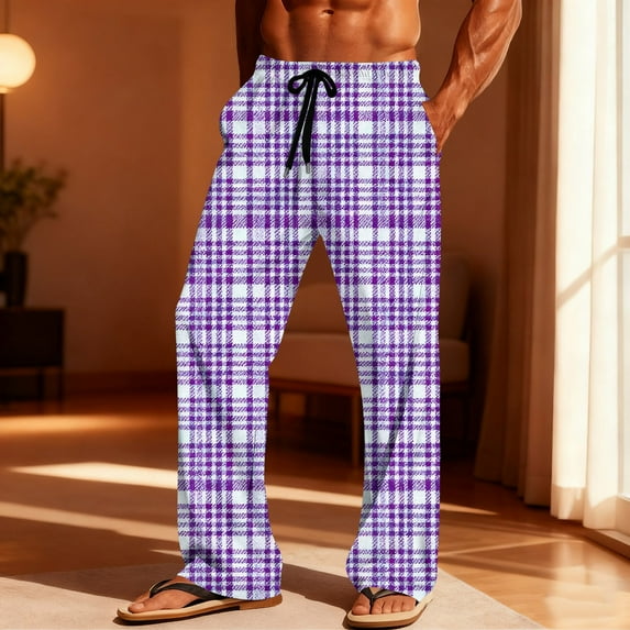 Censtreet Men's Pajama Pants, Soft Lounge Pajama Pants with Pockets for ...