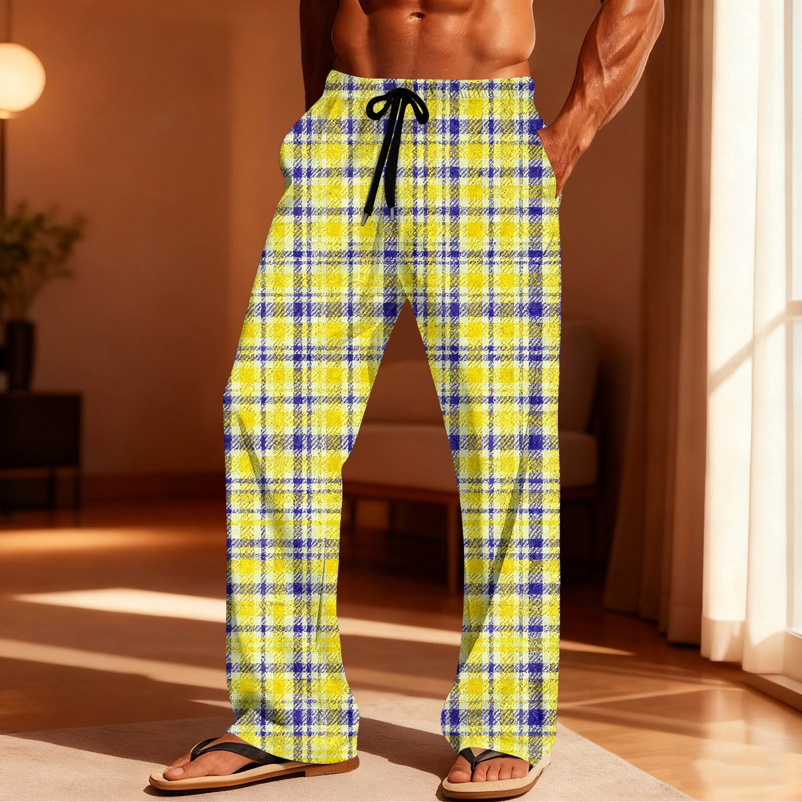 Censtreet Men's Pajama Pants, Soft Lounge Pajama Pants with Pockets for ...