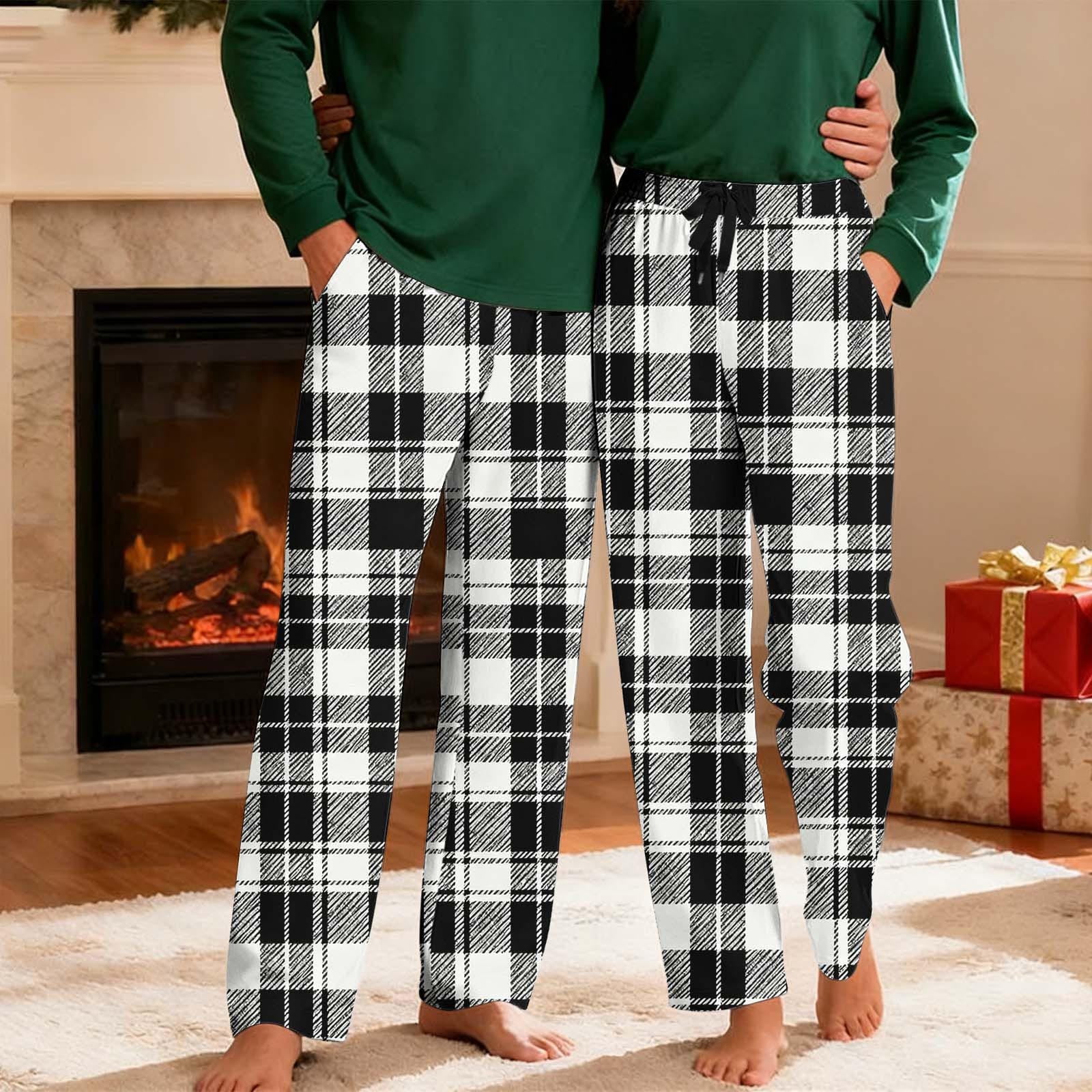 Censtreet Men's Plaid Pajamas Pants Loose Sleep & Lounge Pants, PJ ...
