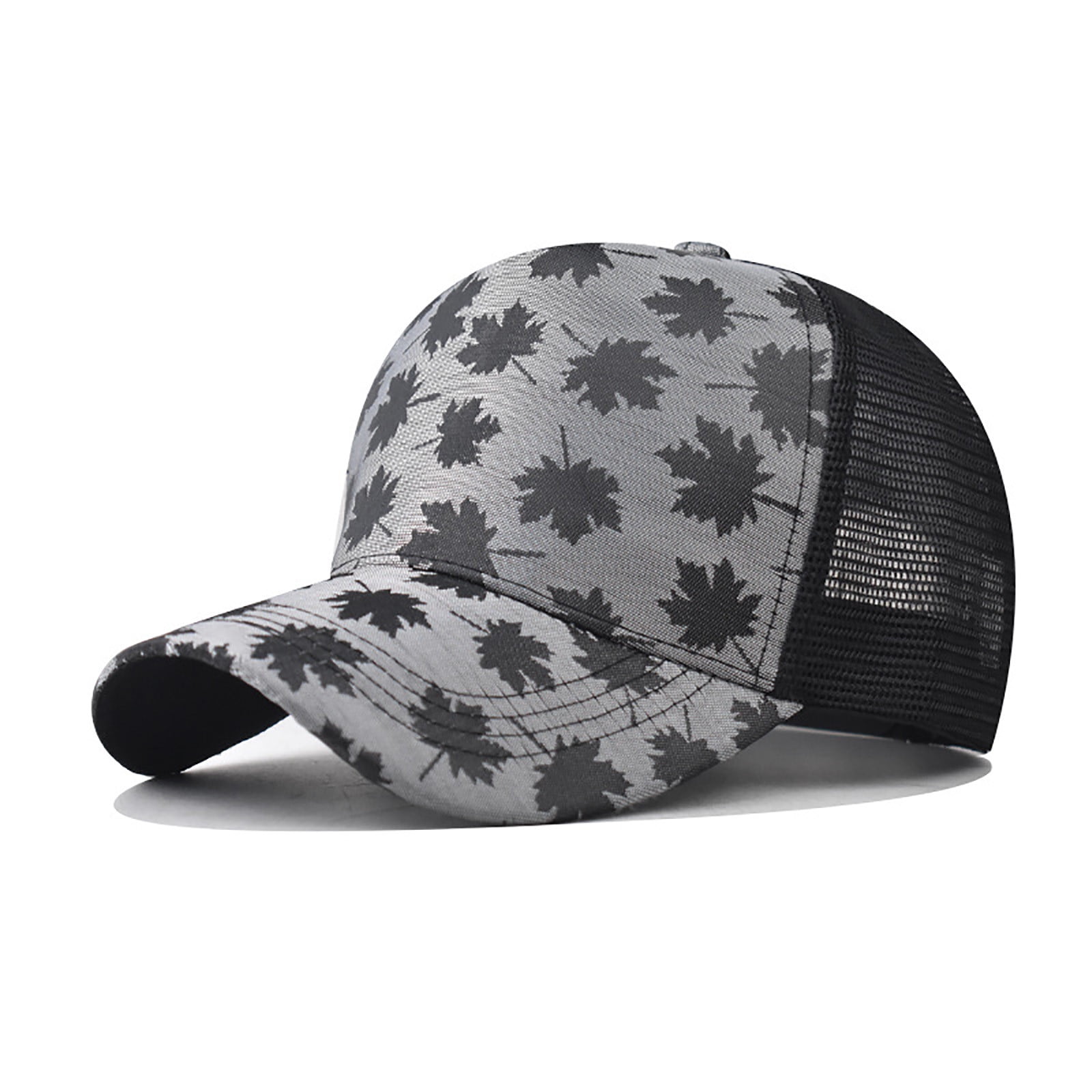 Censtreet New Men's and Women's Baseball Cap Maple Leaf Print Flat Cap ...